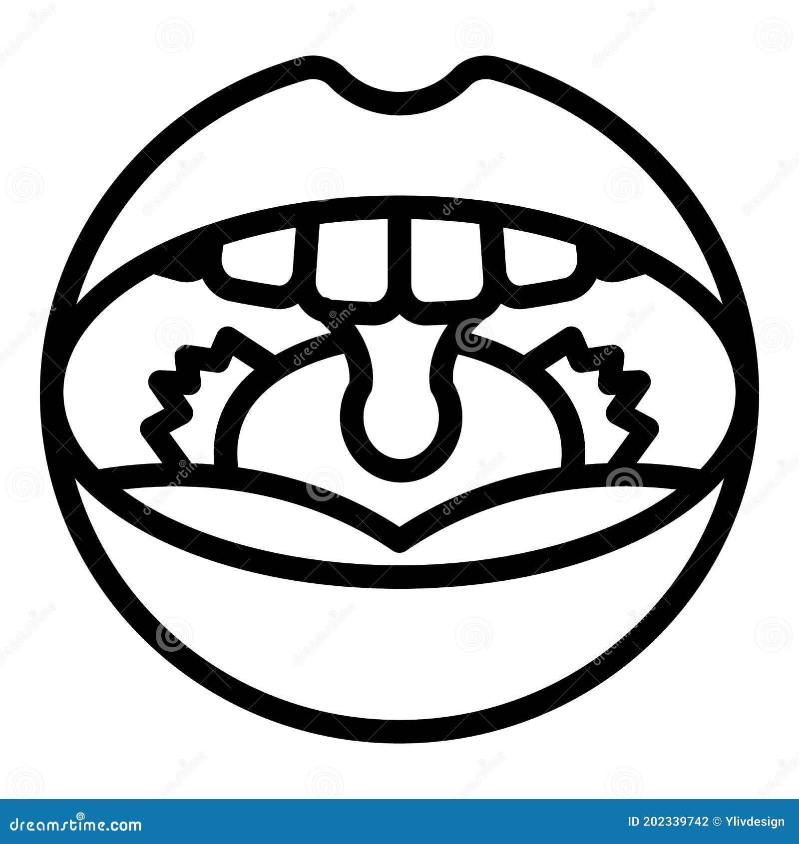 Anatomy Tonsillitis Icon Color Outline Vector | CartoonDealer.com ...