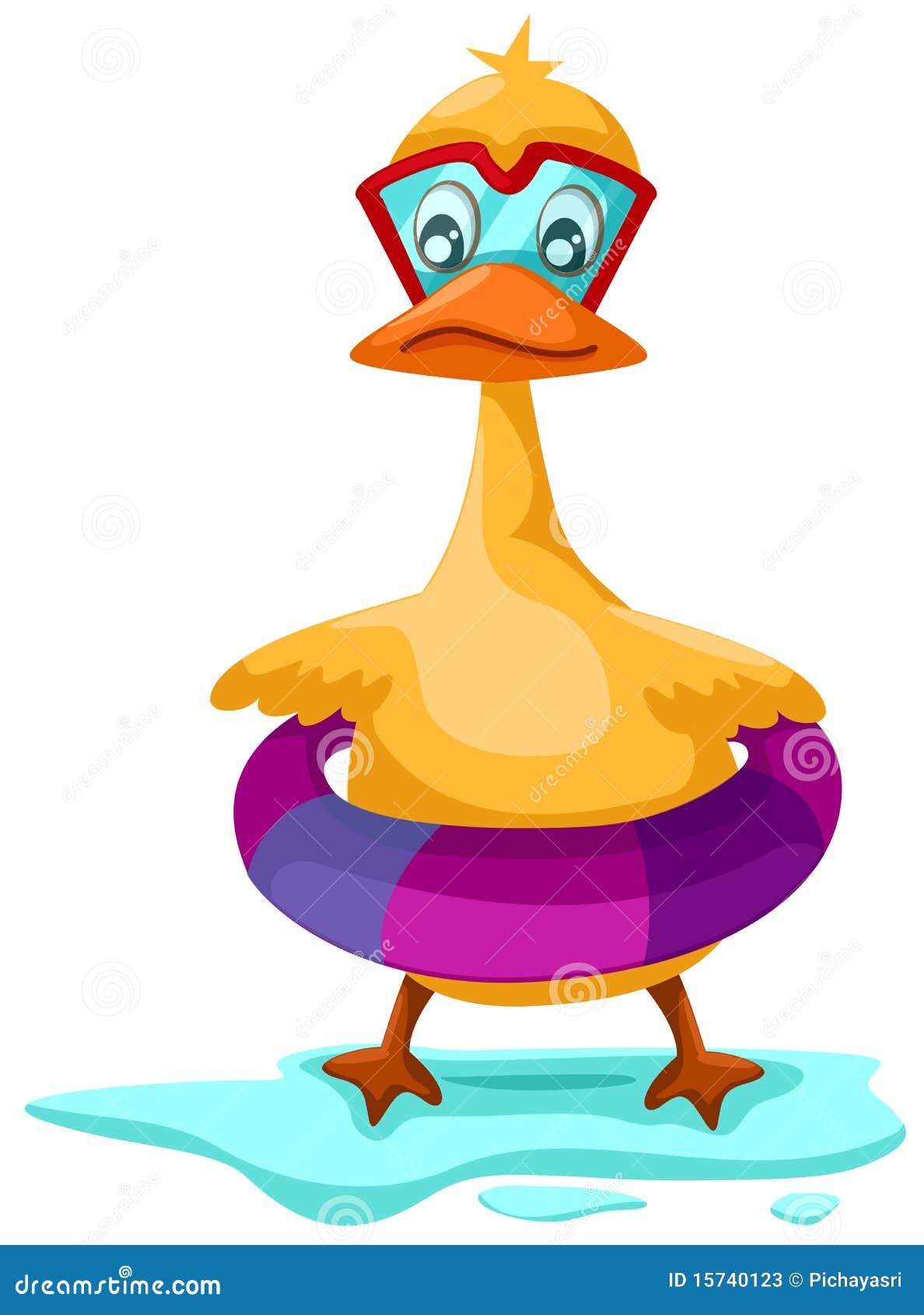 Anatra divertente illustrazione vettoriale. Illustrazione di fumetto ...