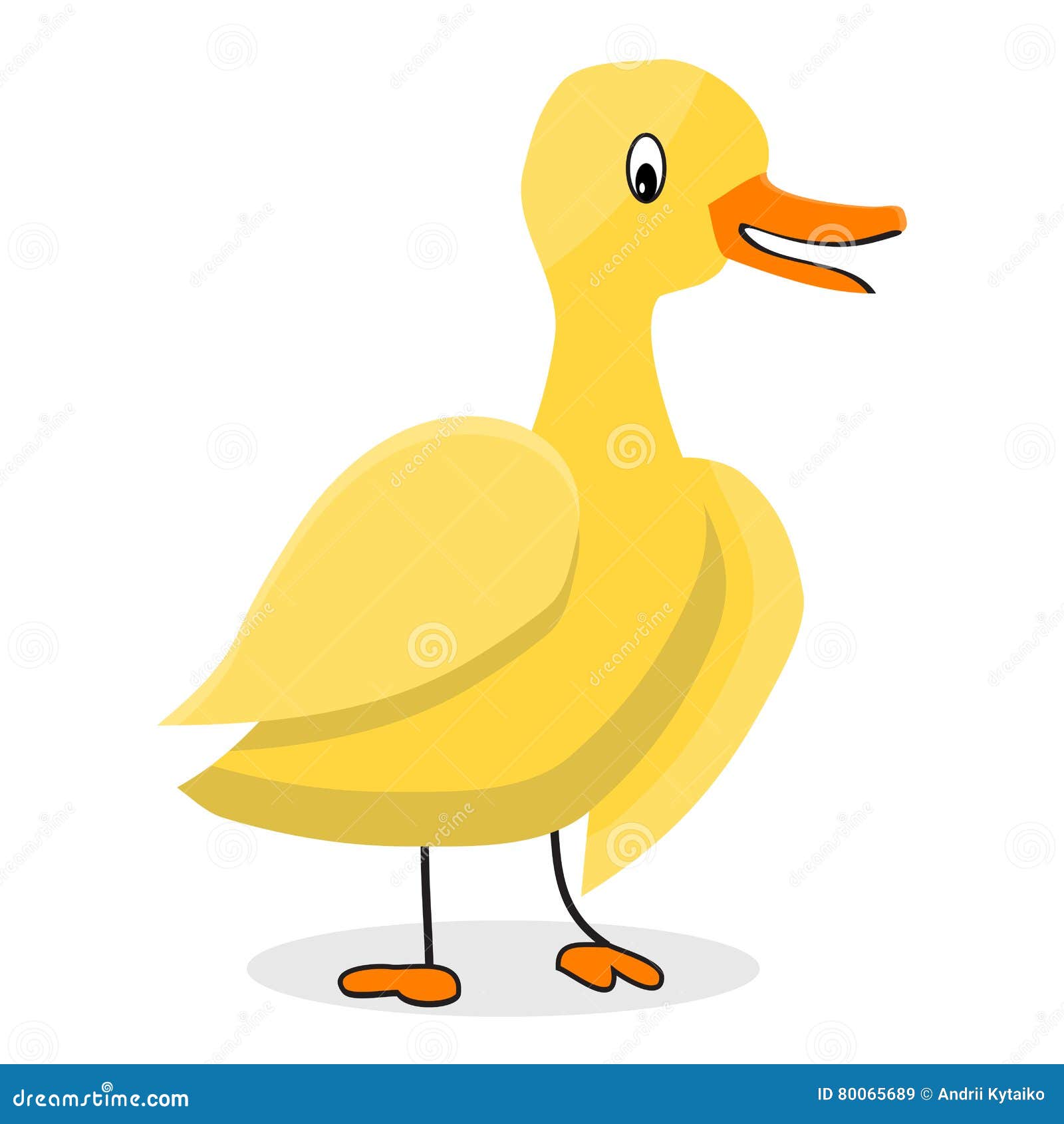 Anatra gialla del fumetto illustrazione vettoriale. Illustrazione di ...
