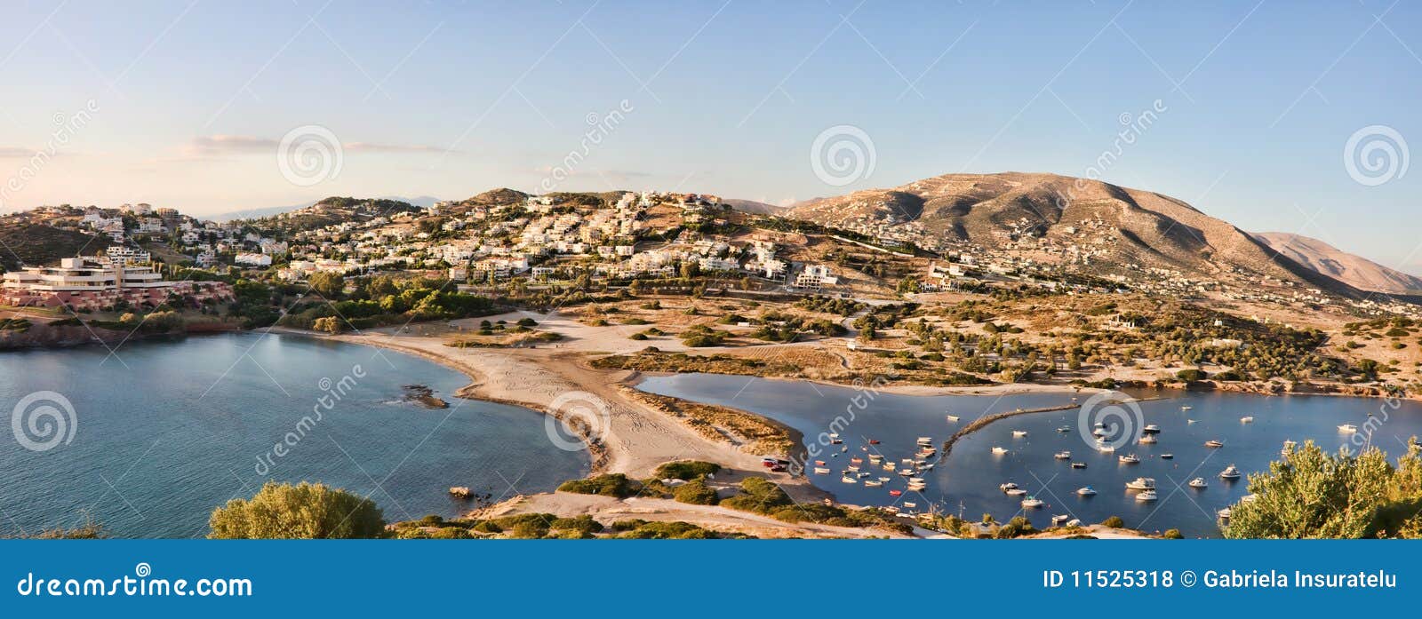 Anavyssos stock photo. Image of ship, mediterranean, landscape - 11525318