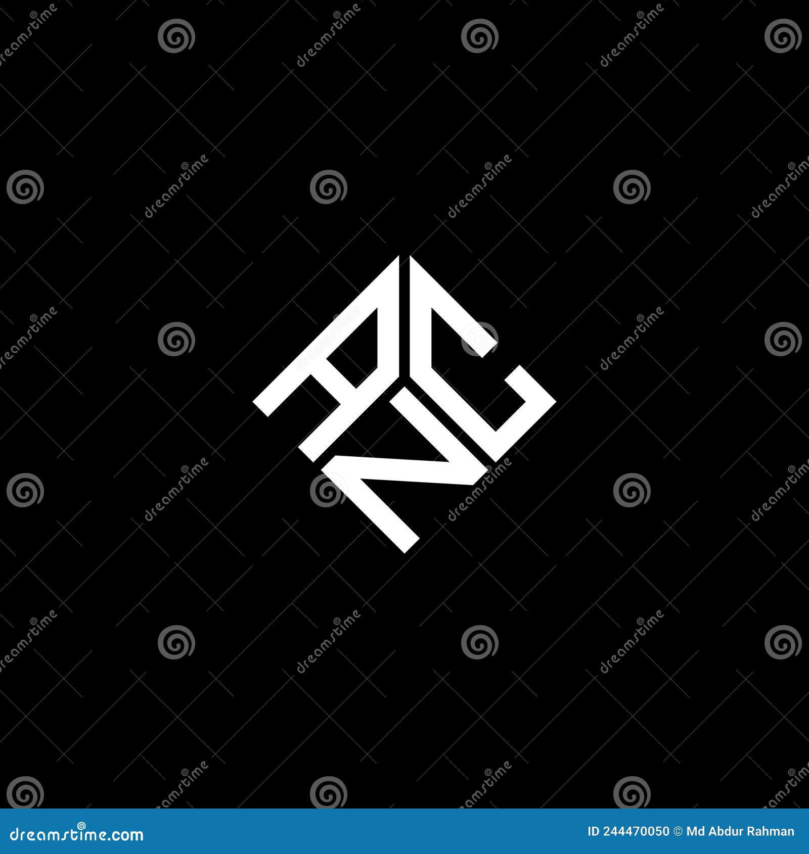 ANC Letter Logo Design On Black Background. ANC Creative Initials ...