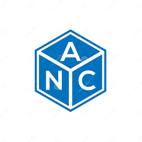 ANC Letter Logo Design on Black Background. ANC Creative Initials ...