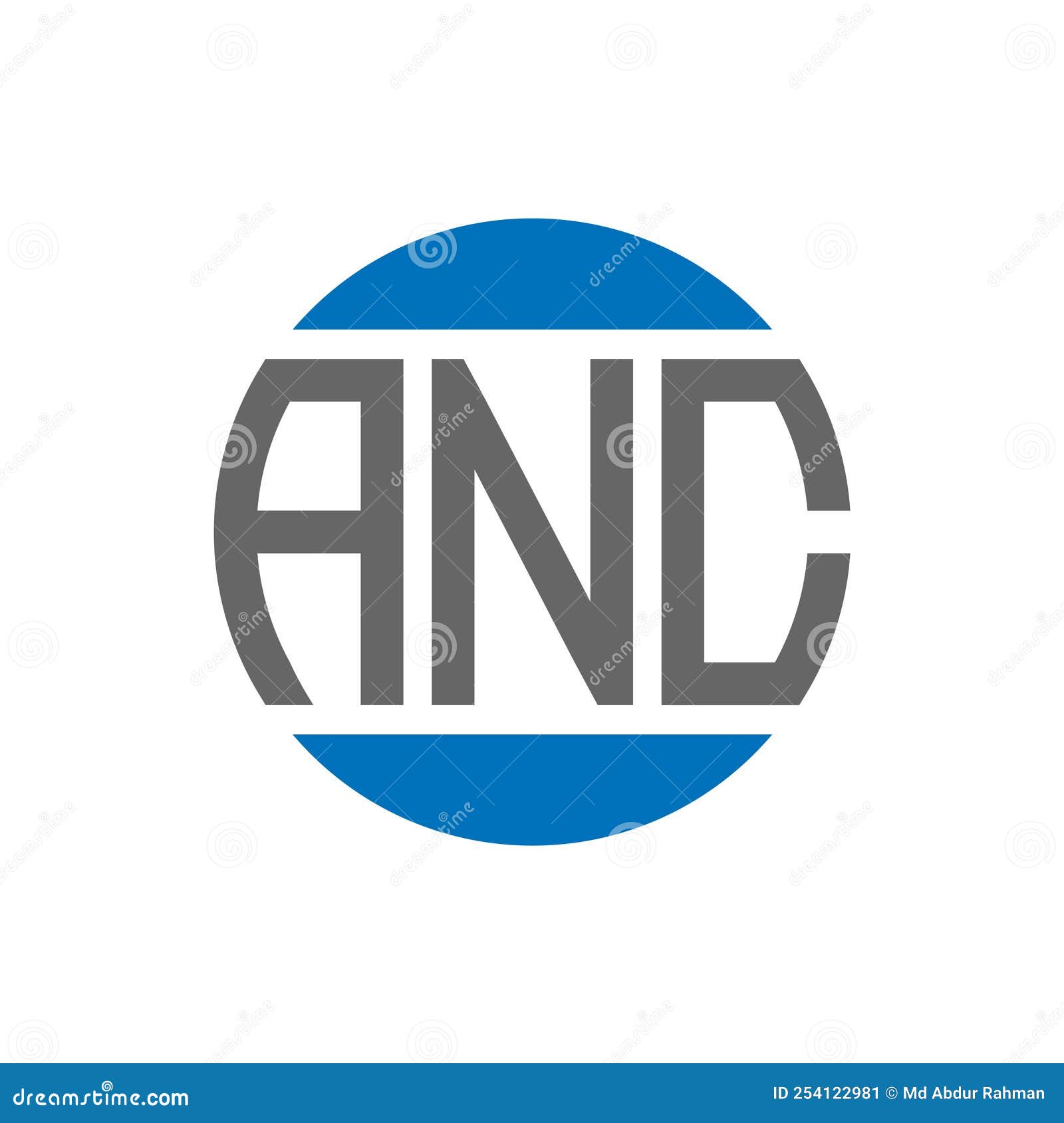 ANC Letter Logo Design On White Background. ANC Creative Initials ...