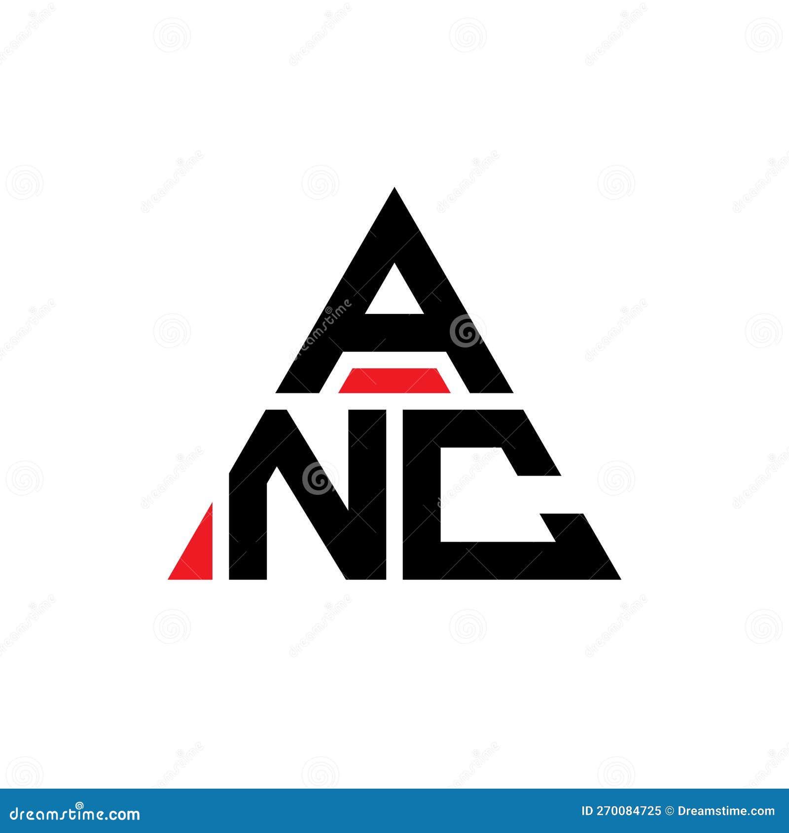 ANC Triangle Letter Logo Design with Triangle Shape. ANC Triangle Logo ...