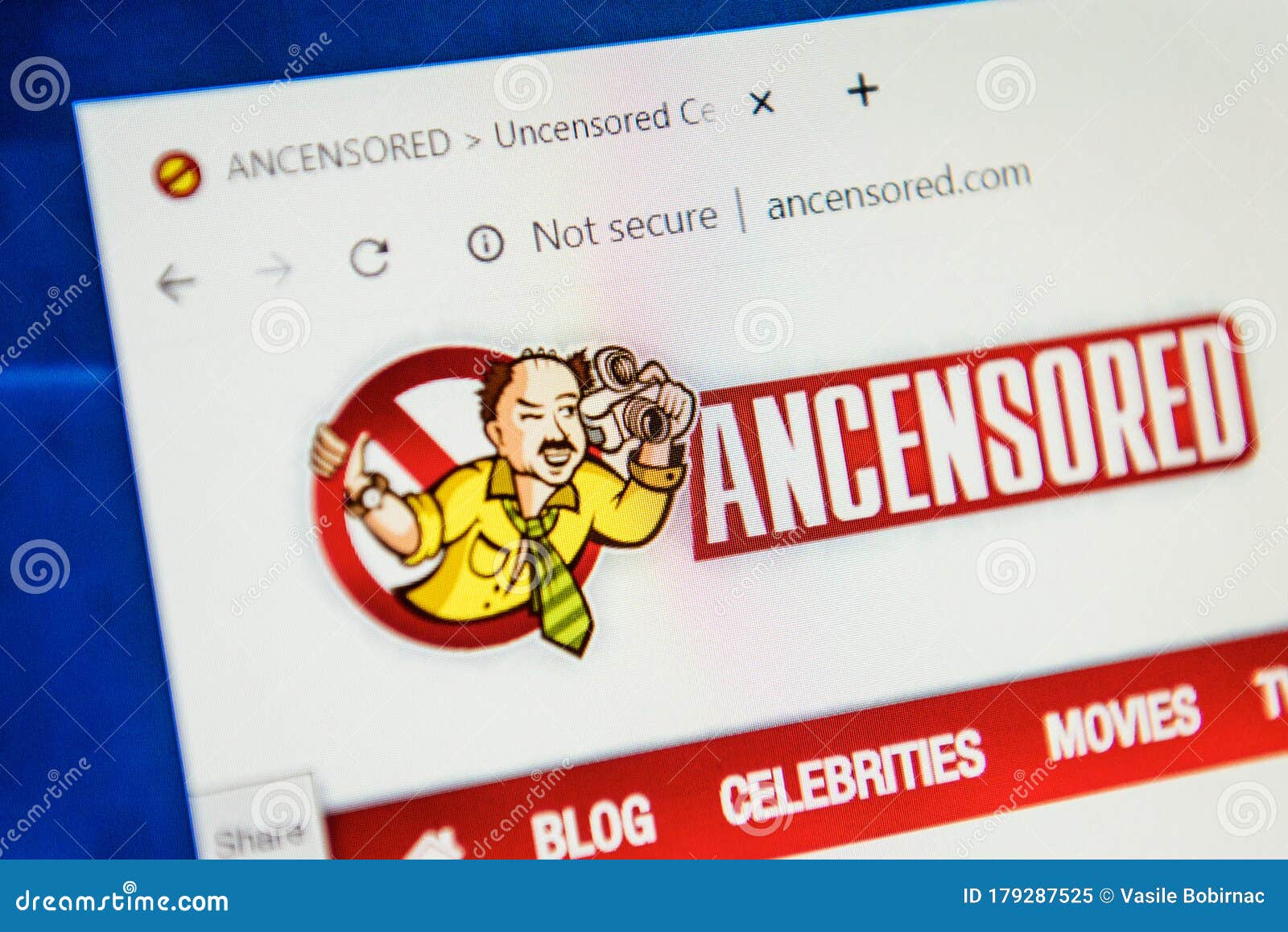 Ancensored.com Web Site. Selective Focus. Editorial Image - Image of ...