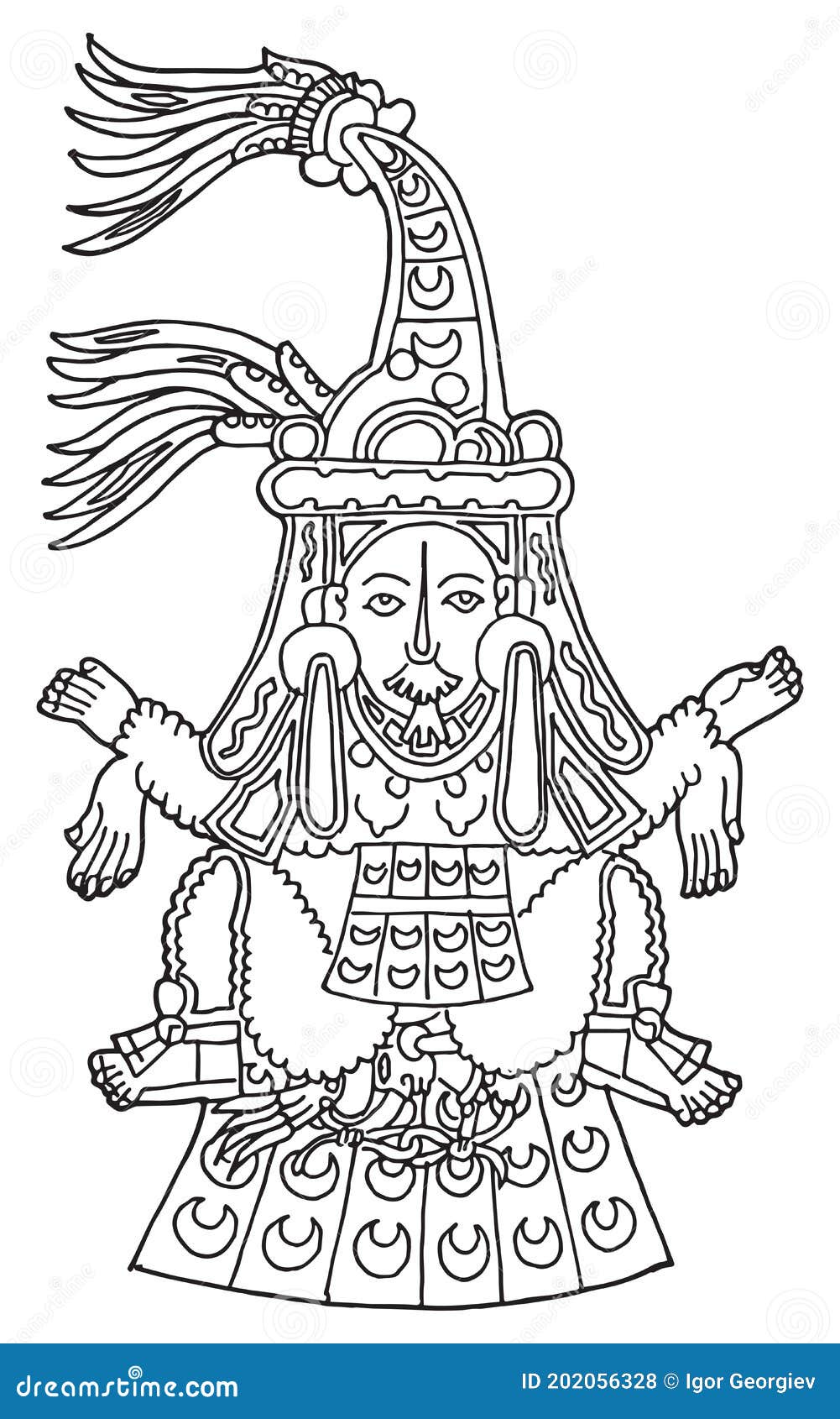 Ancent Mexican Tattoo Flash Set. Set Of Aztec Labels And Elements ...