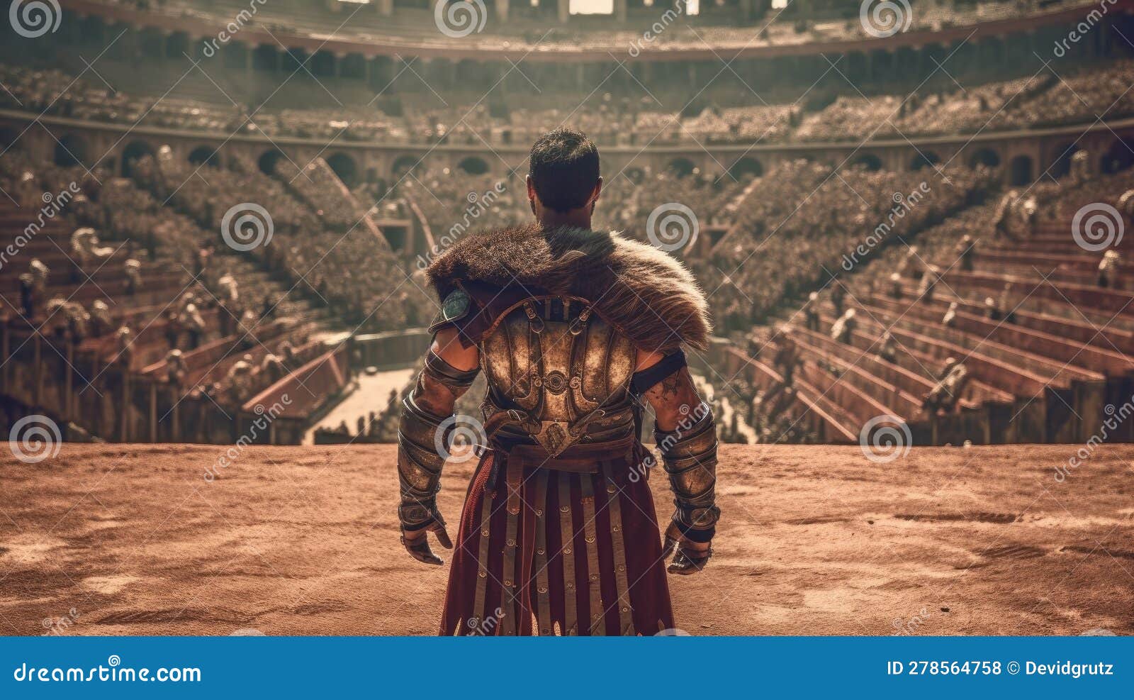 Anchient Roman Gladiator Entering. Generative AI Stock Illustration ...