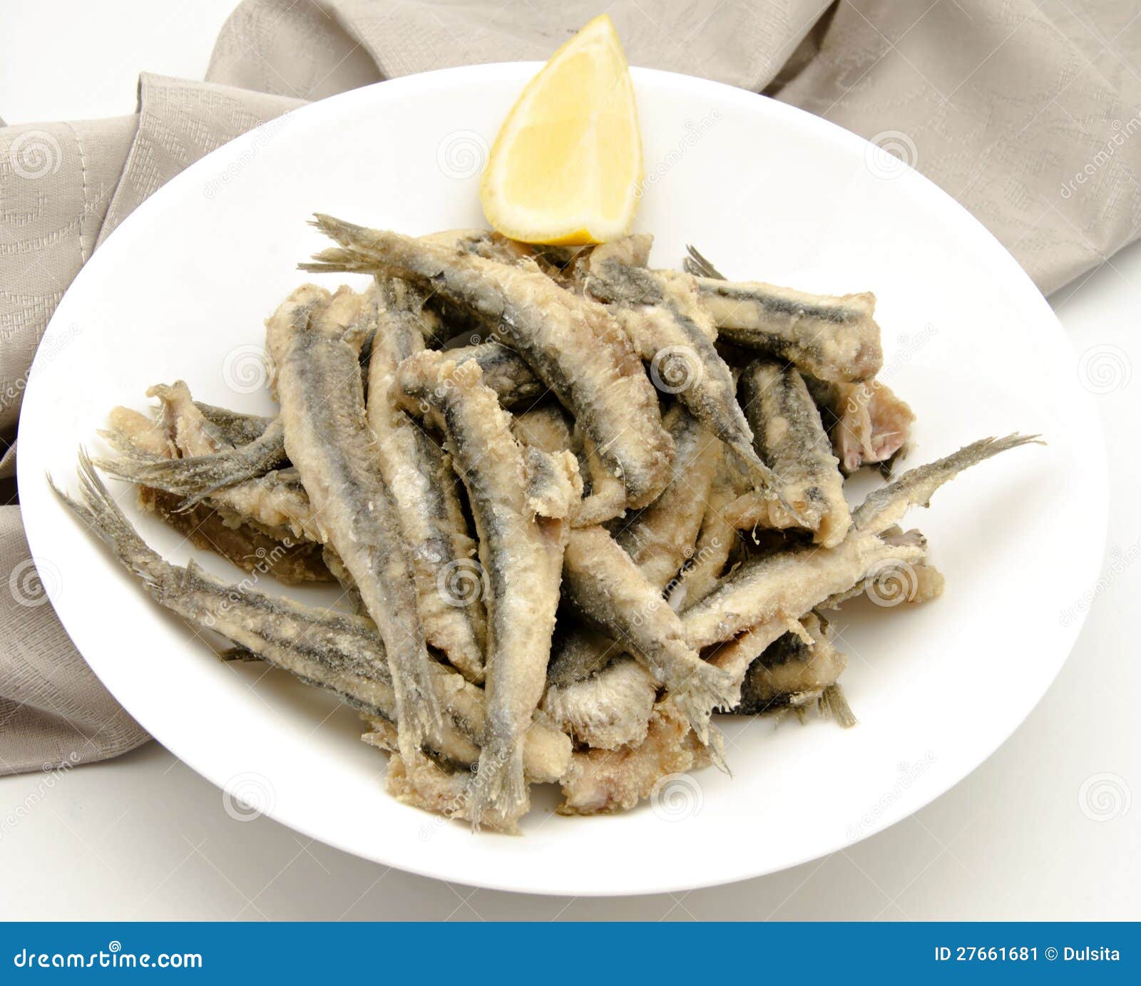 Anchoas fritas imagen de archivo. Imagen de fresco, pescados - 27661681