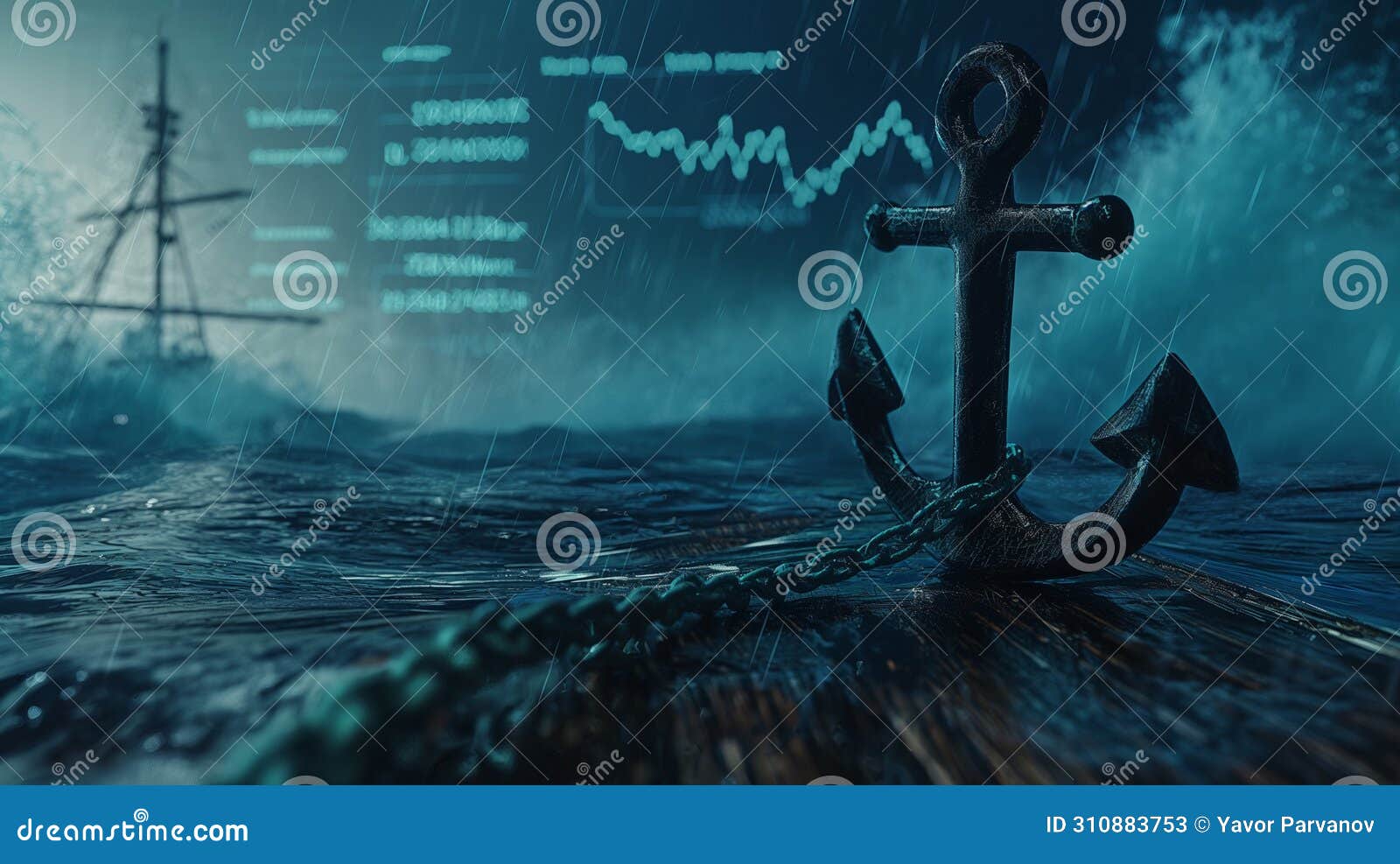 An Anchor Amidst Stormy Seas Represents a Resilient Business Navigating ... An Anchor Amidst Stormy Seas Represents a Resilient Business Navigating ...