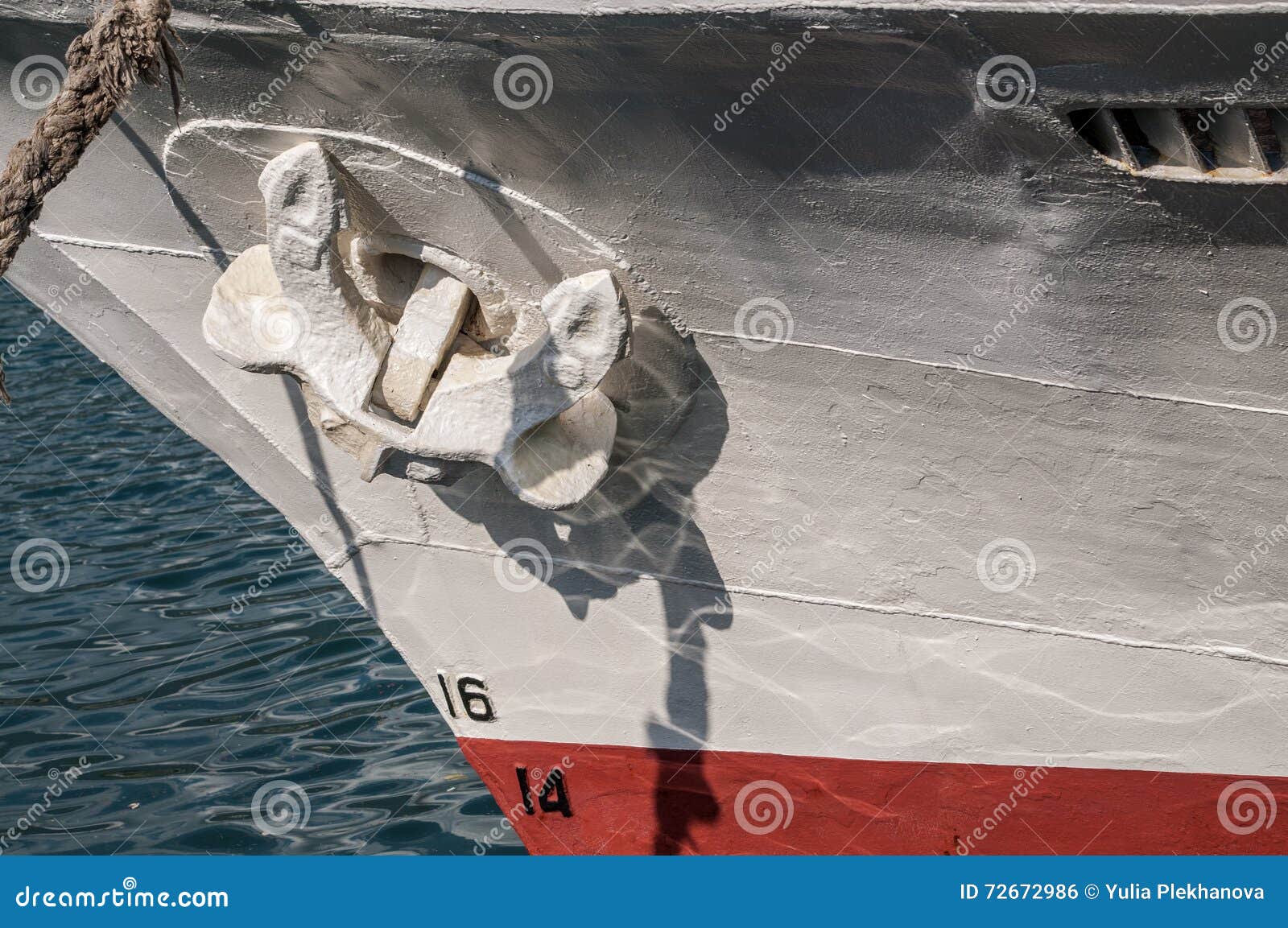 An Anchor Fairlead Of A Construction Work Barge Stock Image ...
