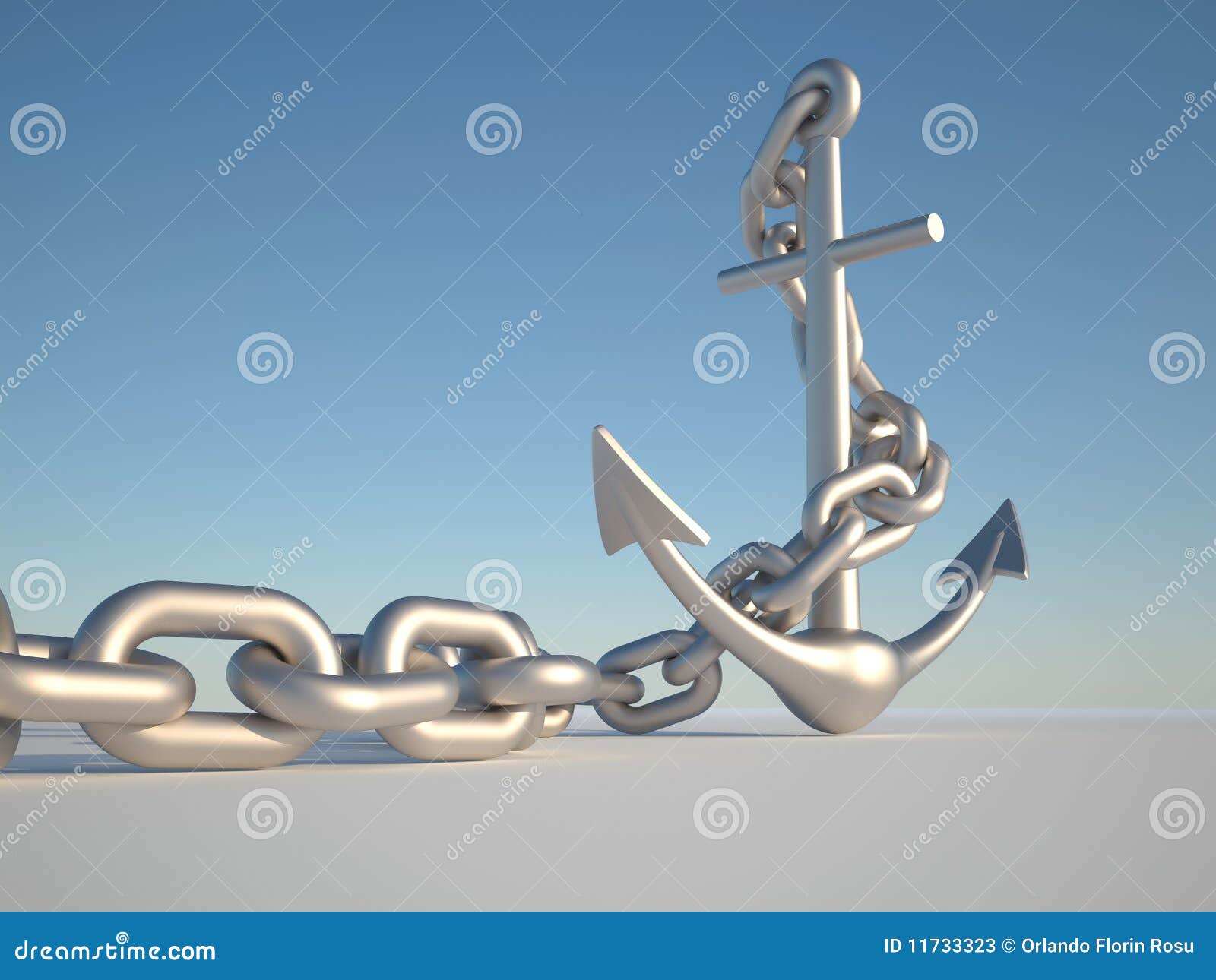 Anchor and chain stock illustration. Illustration of nautical - 11733323