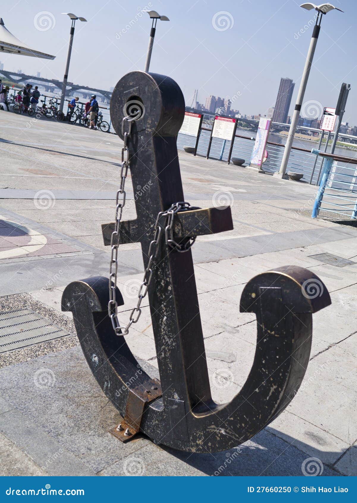 Anchor with chain stock photo. Image of iron, graphic - 27660250