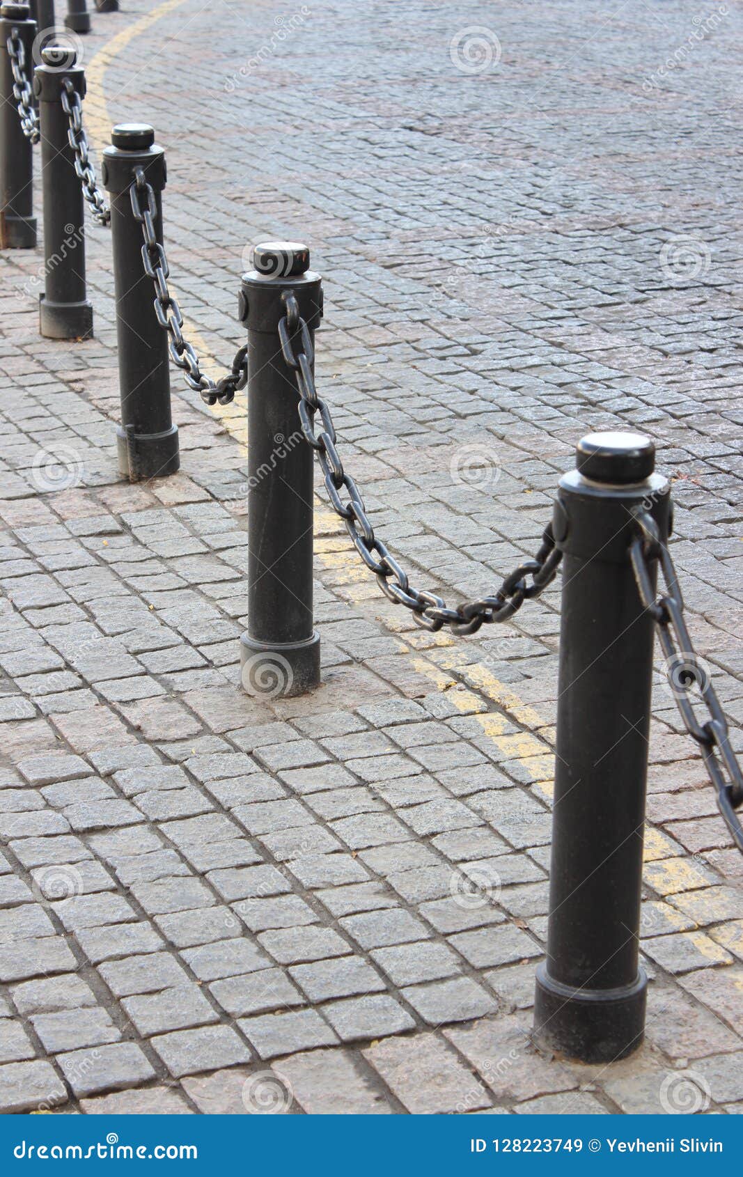 Anchor chain fence stock image. Image of metallic, chain - 128223749