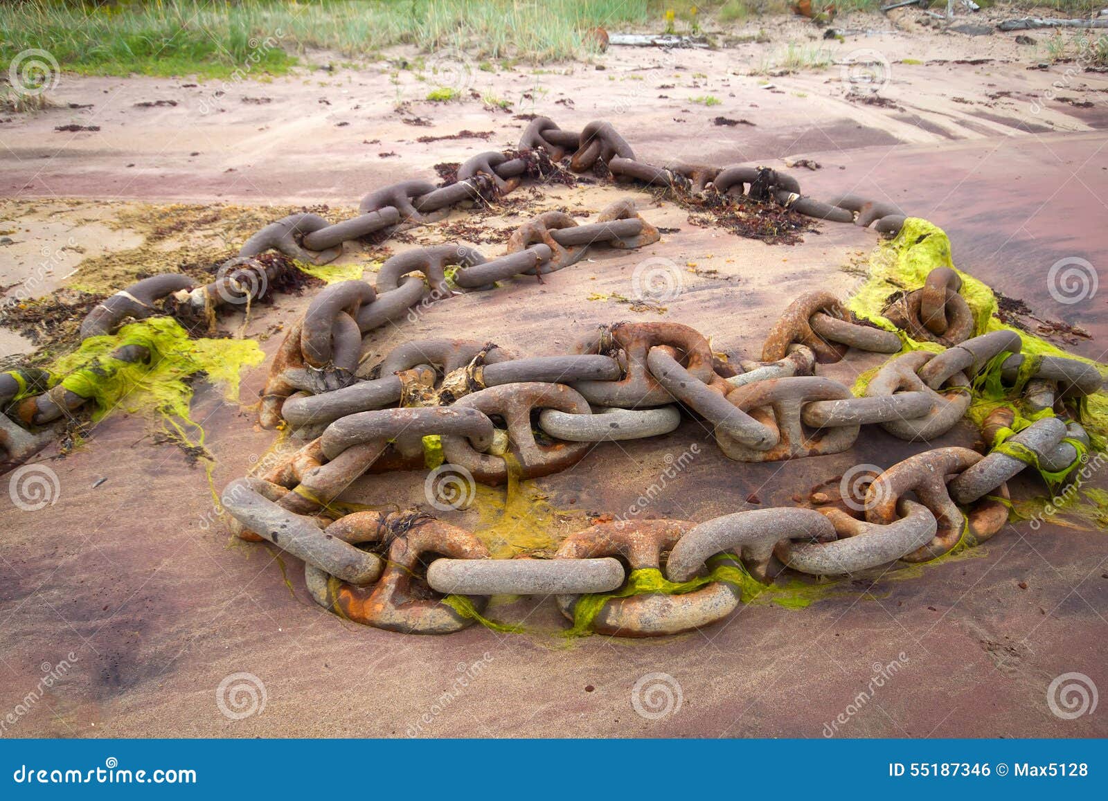 Anchor Chain from a Huge Ship Stock Photo - Image of shipwreck, marine ...