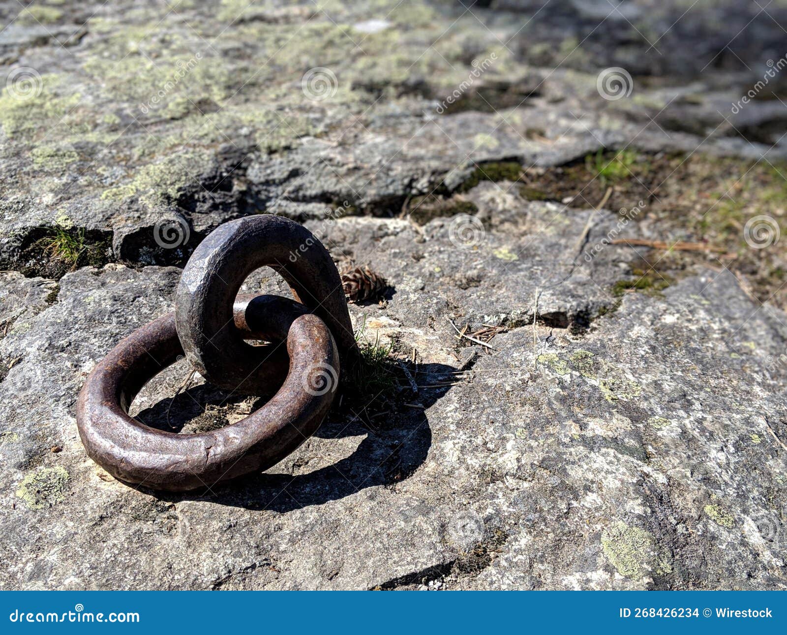 Anchor for a Chain Imbedded in Stone Stock Photo - Image of anchor ...