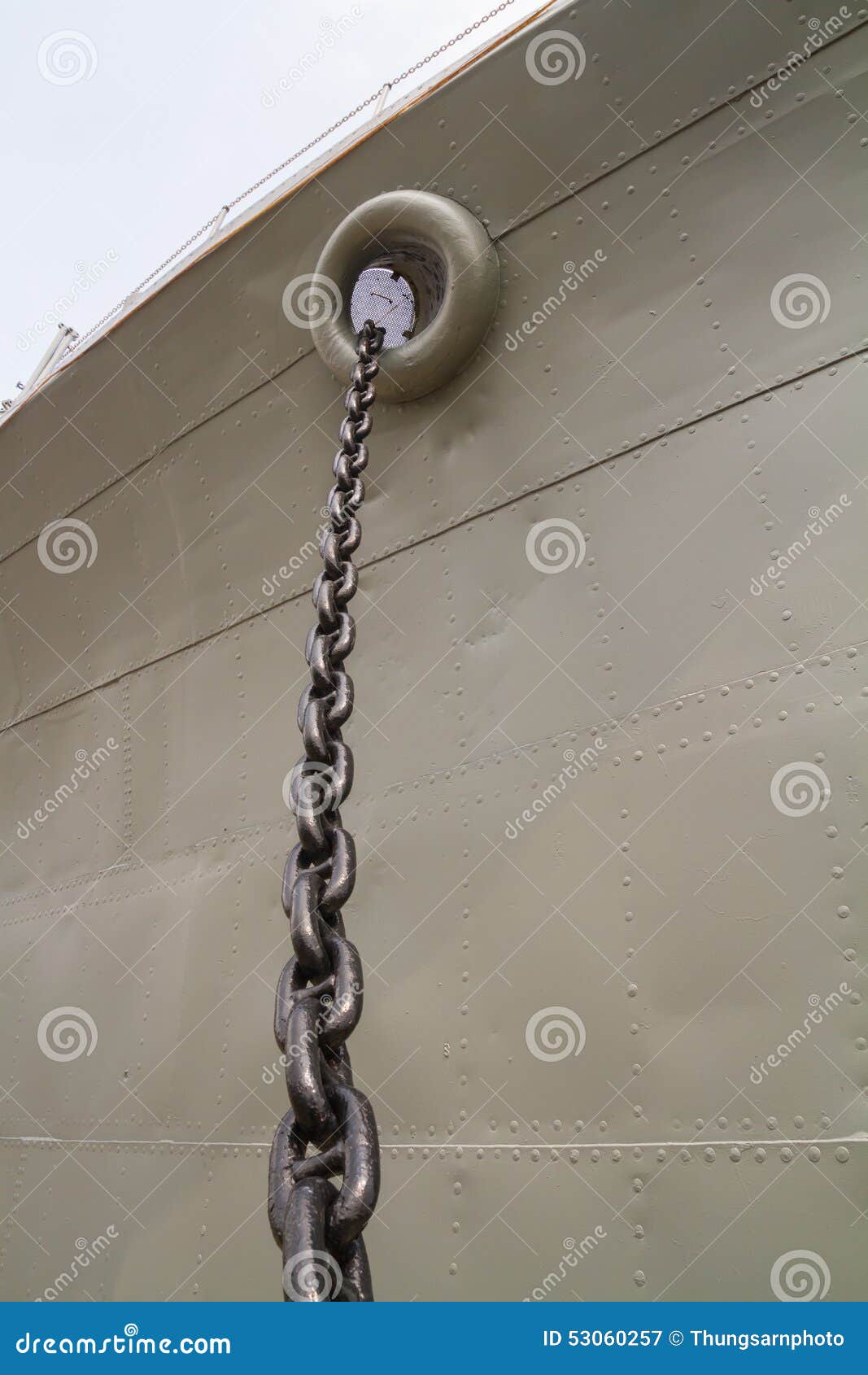 Anchor chain for ship stock image. Image of multitude - 53060257