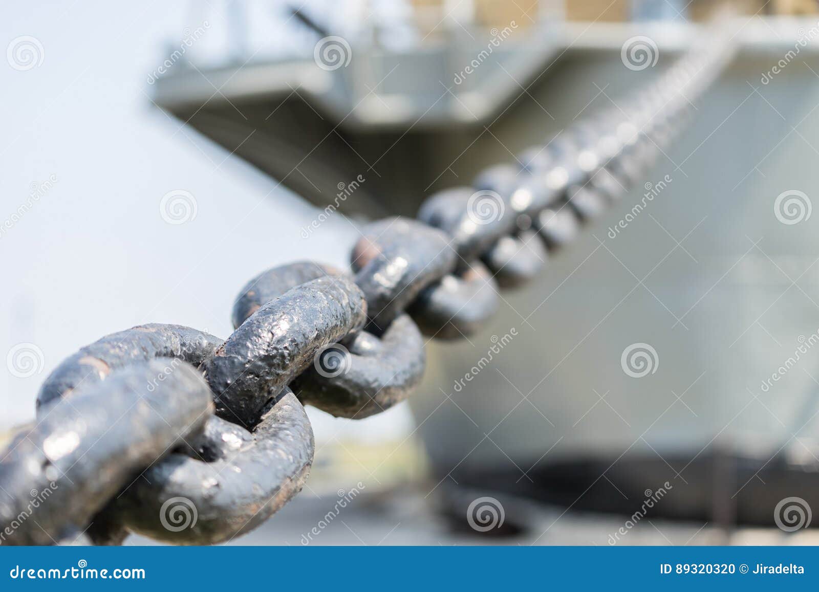 Anchor Chain of Ship stock photo. Image of steel, ship - 89320320