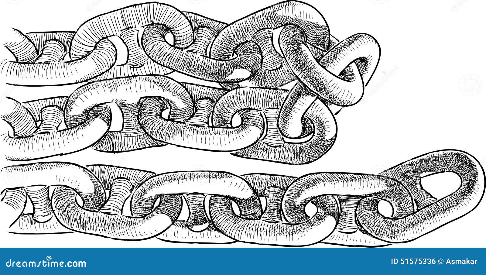 Anchor chain stock vector. Illustration of connection - 51575336
