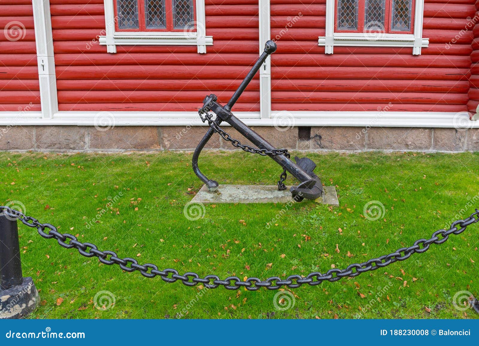 Anchor and Chains stock photo. Image of architecture - 188230008