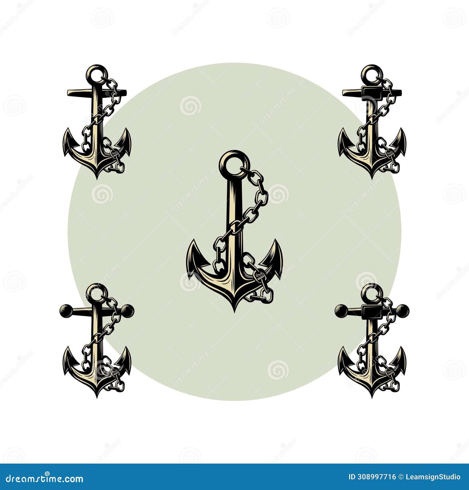 Anchor Design Illustration stock illustration. Illustration of modern ...