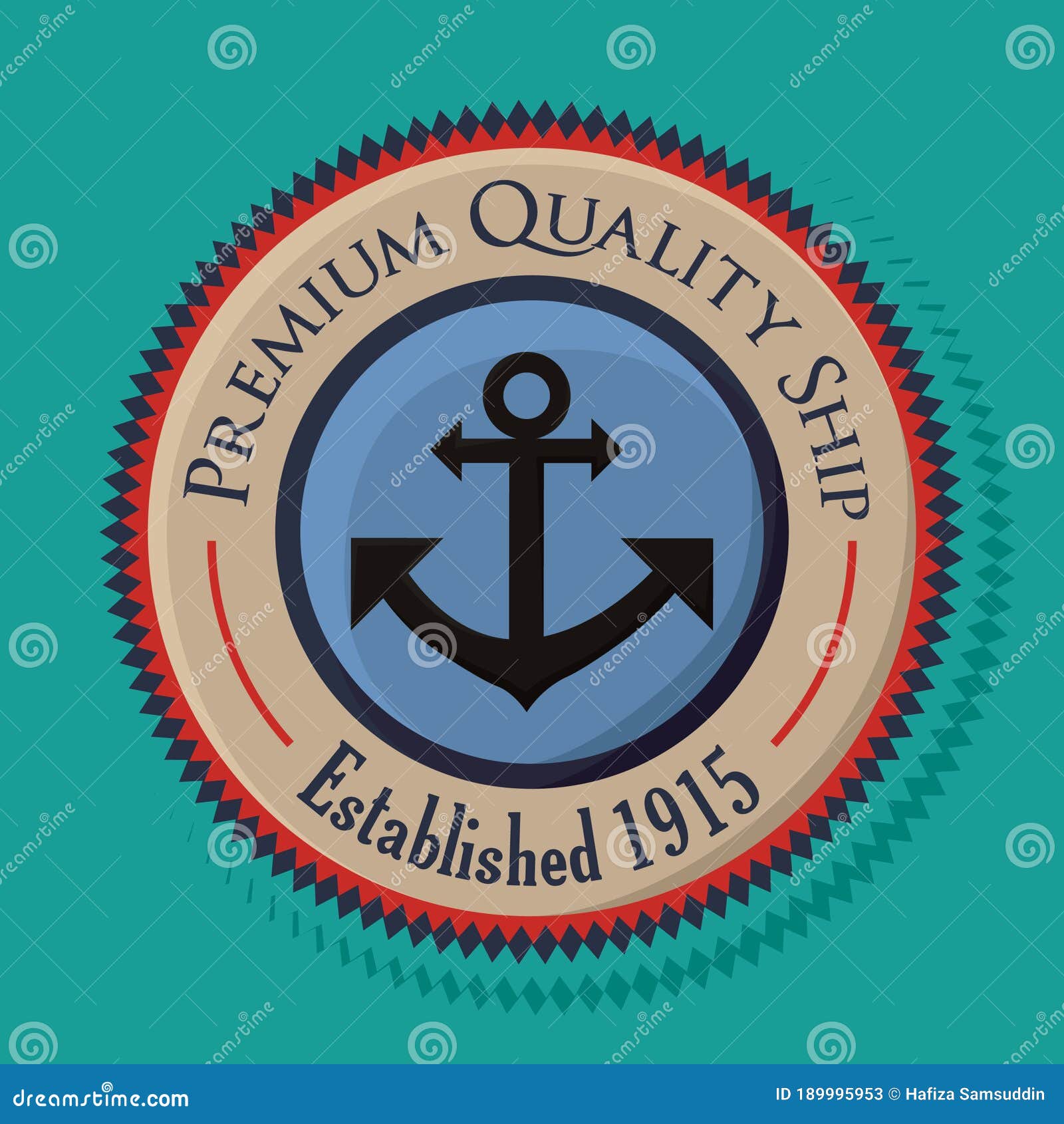 Anchor Emblem. Vector Illustration Decorative Design Stock Vector ...