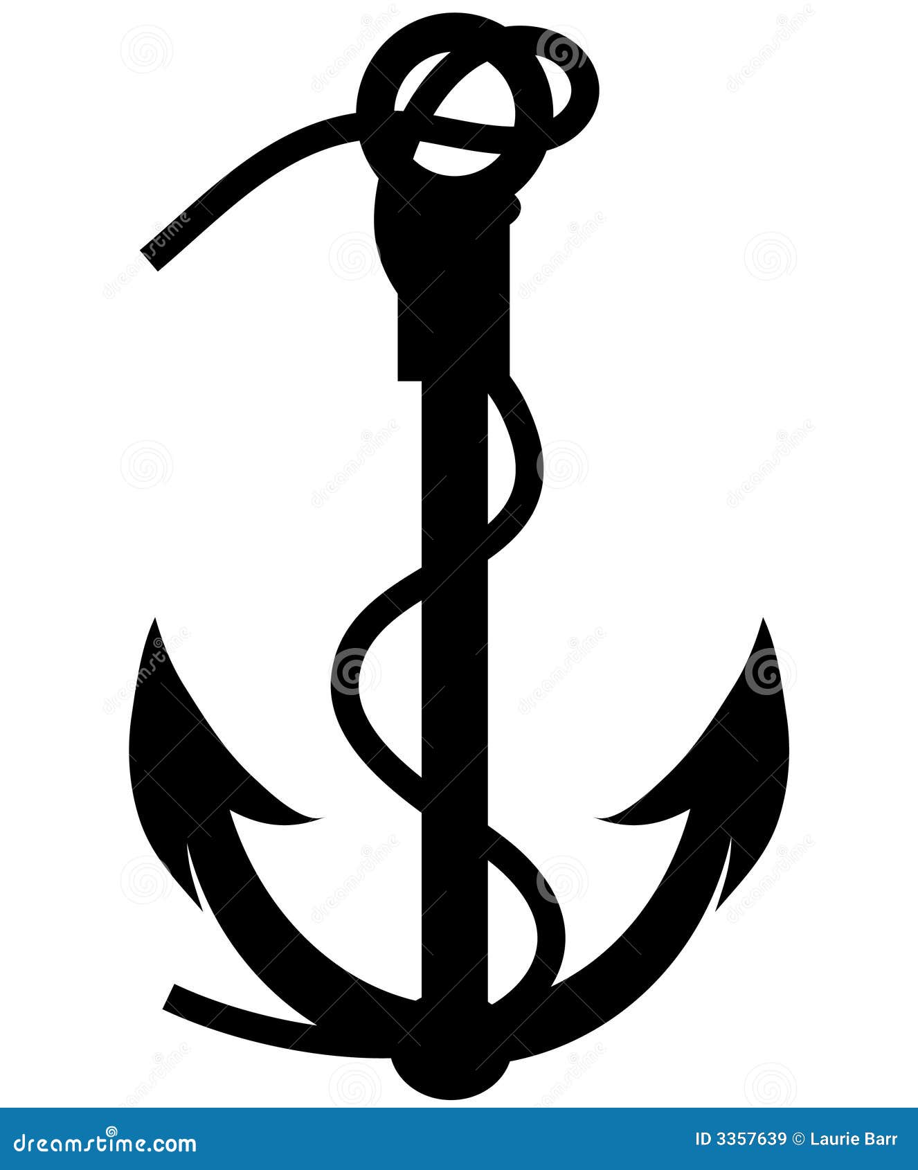 Anchor graphic. stock illustration. Illustration of shore - 3357639