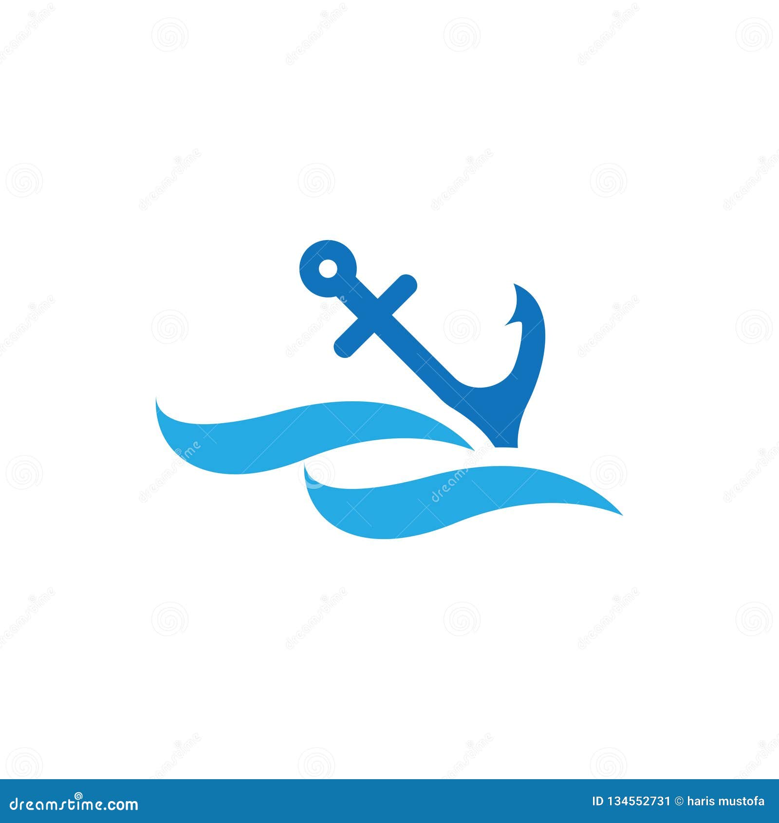 Anchor Graphic Design Template Stock Vector - Illustration of navy ...