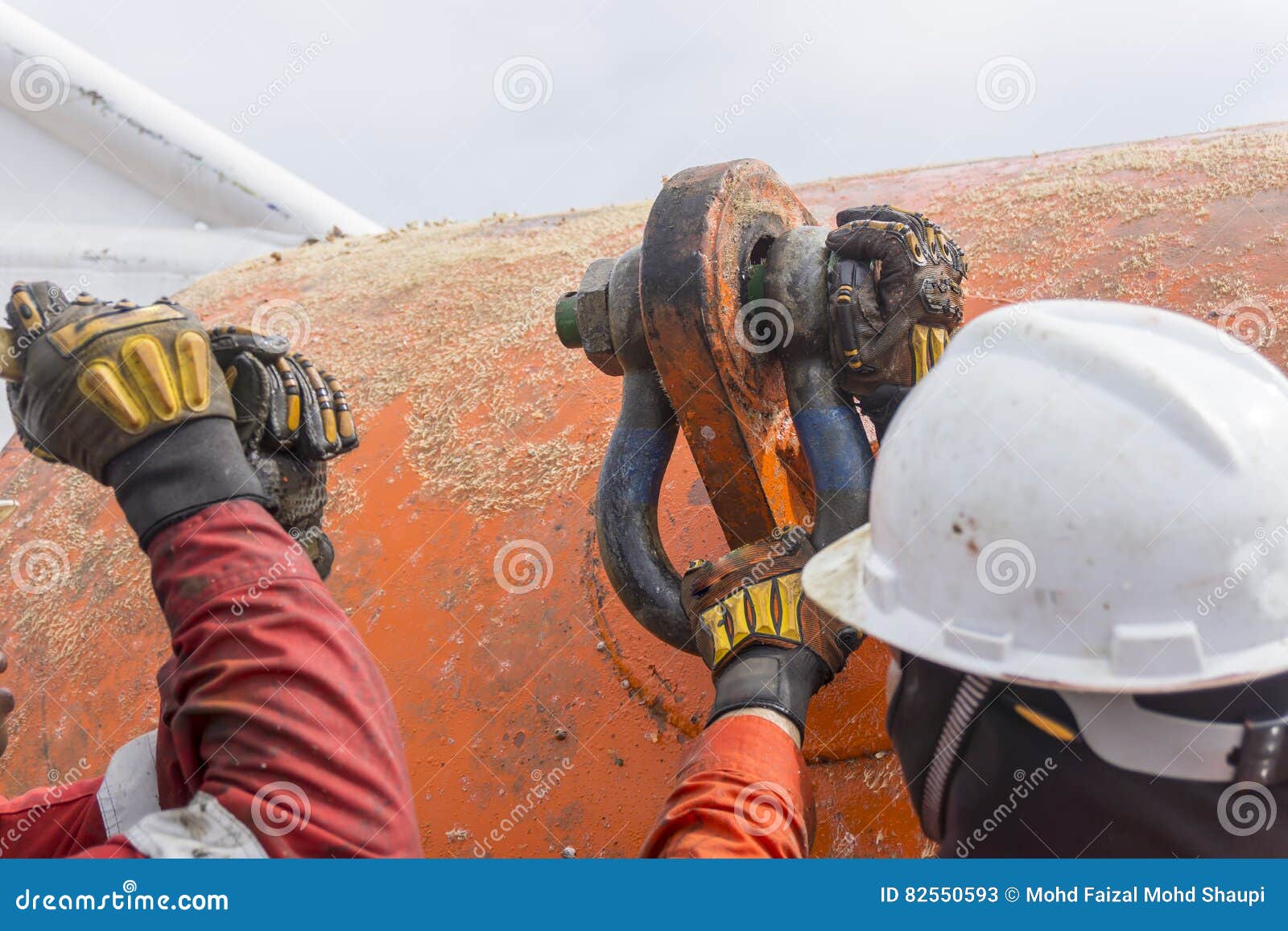 Anchor Handling stock image. Image of asia, blue, marine - 82550593