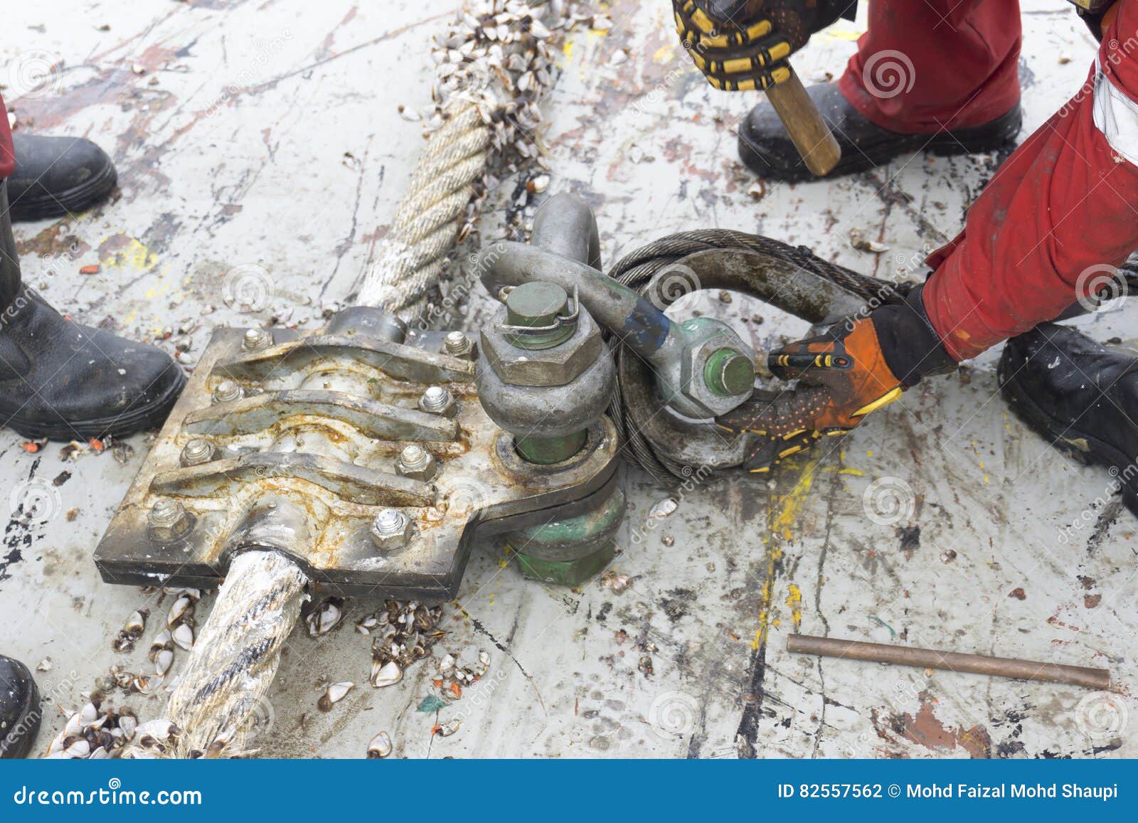 Anchor Handling stock photo. Image of deck, rigging, safety - 82557562