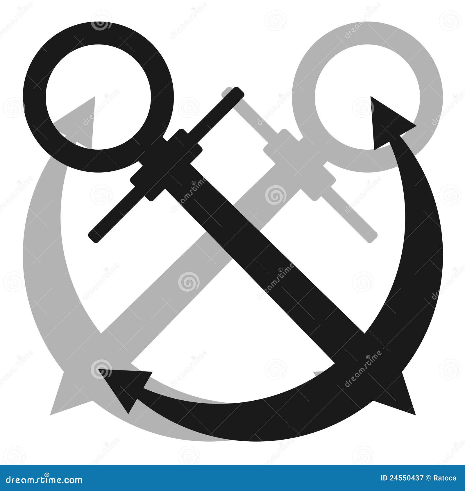 Anchor icon stock vector. Illustration of iron, metal - 24550437