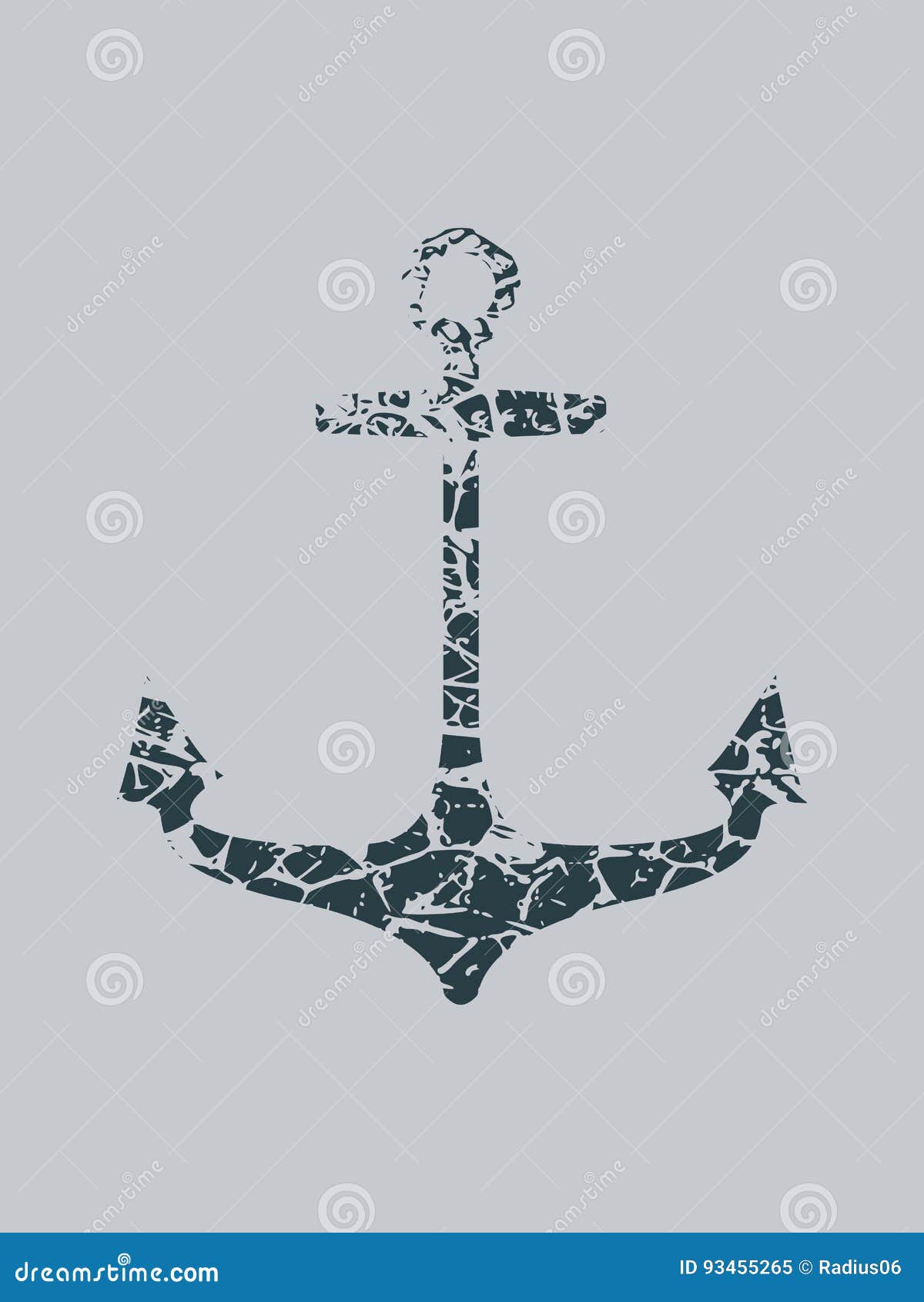 Anchor Icon on Abstract Backdrop Stock Vector - Illustration of design ...