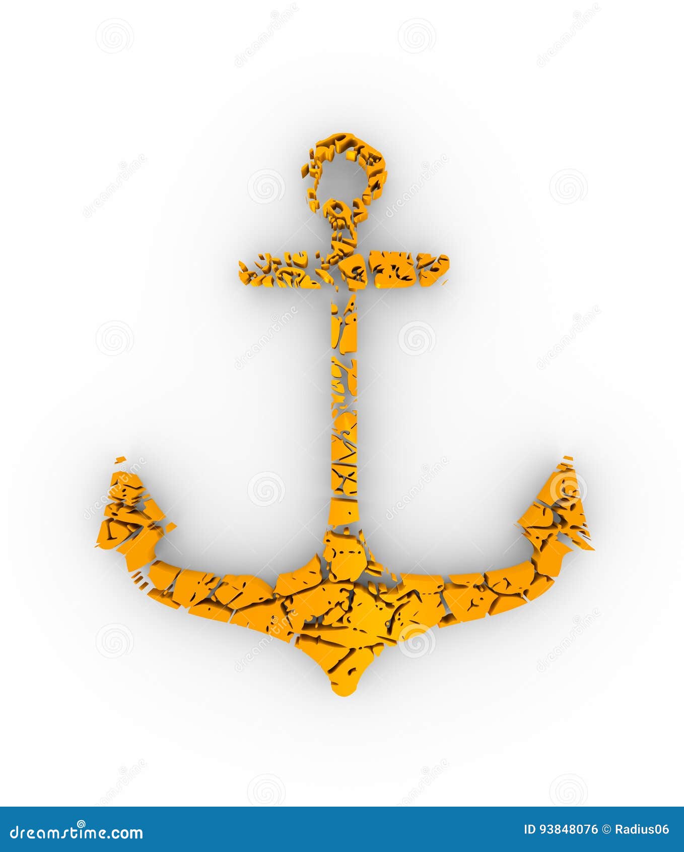 Anchor Icon on Abstract Backdrop Stock Illustration - Illustration of ...
