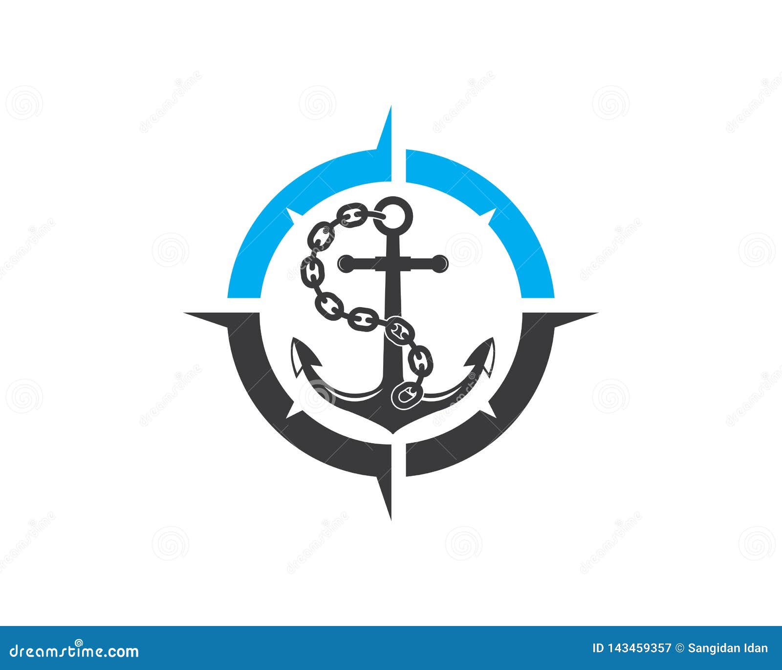 Anchor Icon Logo Compass Design Template Vector Stock Vector ... Anchor Icon Logo Compass Design Template Vector Stock Vector ...