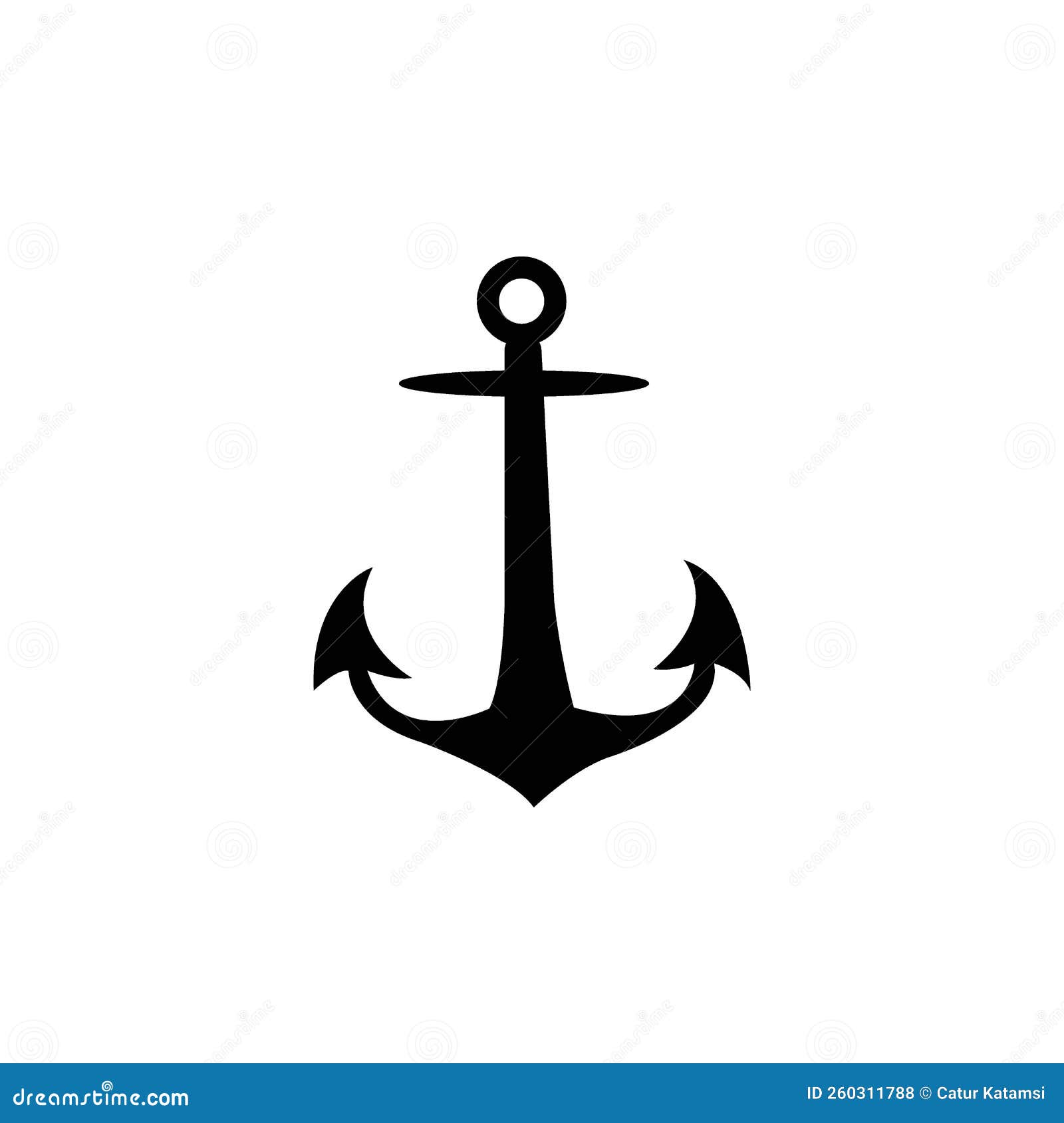 Anchor Icon Logo Vector Design Stock Illustration - Illustration of ...