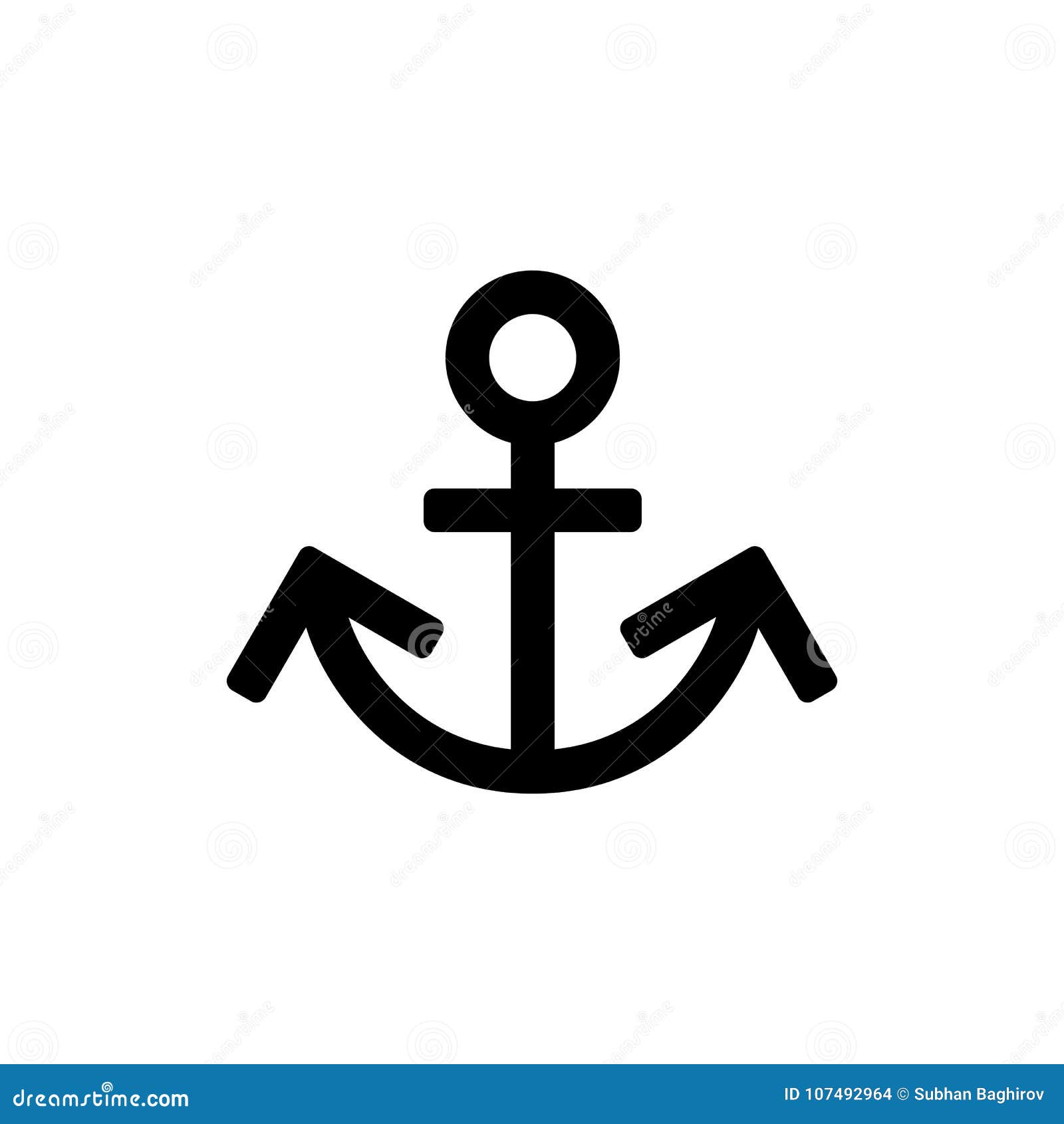 Anchor Icon for Simple Flat Style Ui Design Stock Vector - Illustration ...