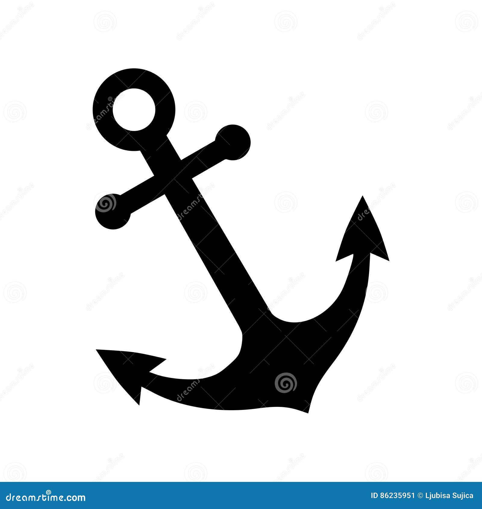 Anchor icon stock vector. Illustration of insignia, element - 86235951