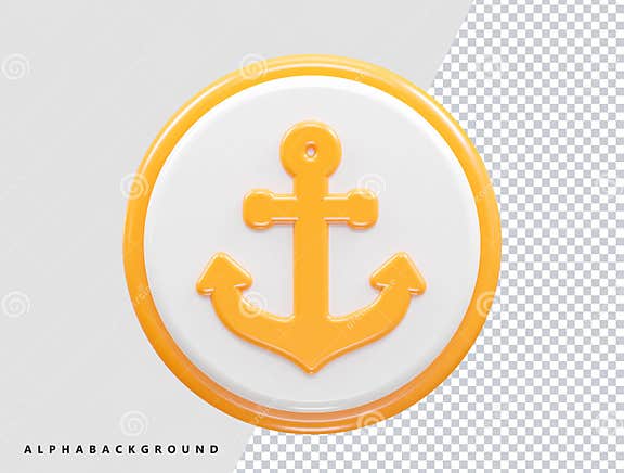 Anchor Icon Vector Illustration Element 3d Rendering Transparent Eps ...