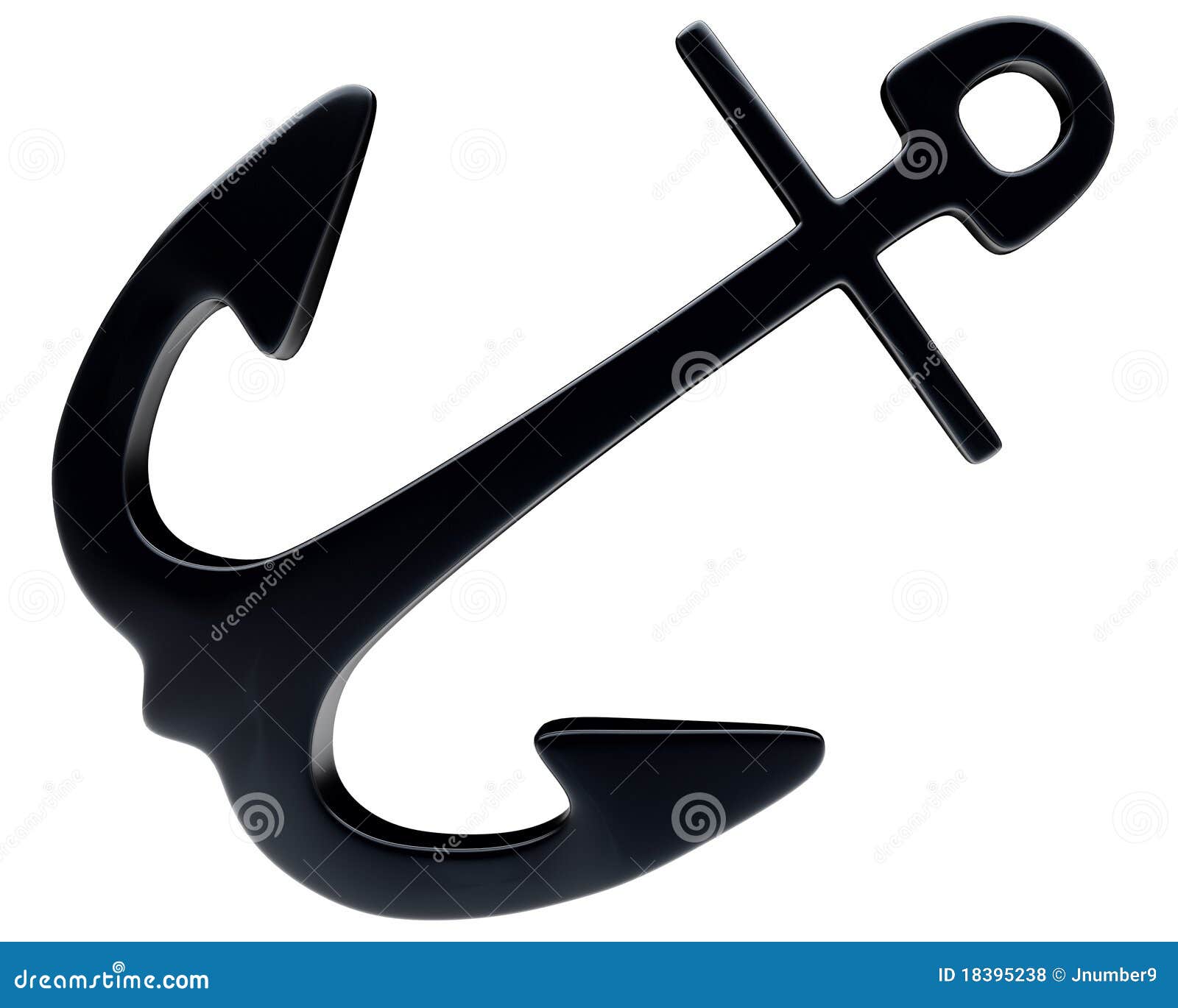 Red Anchor Isolated On White Background. Simple Flat Vector ...