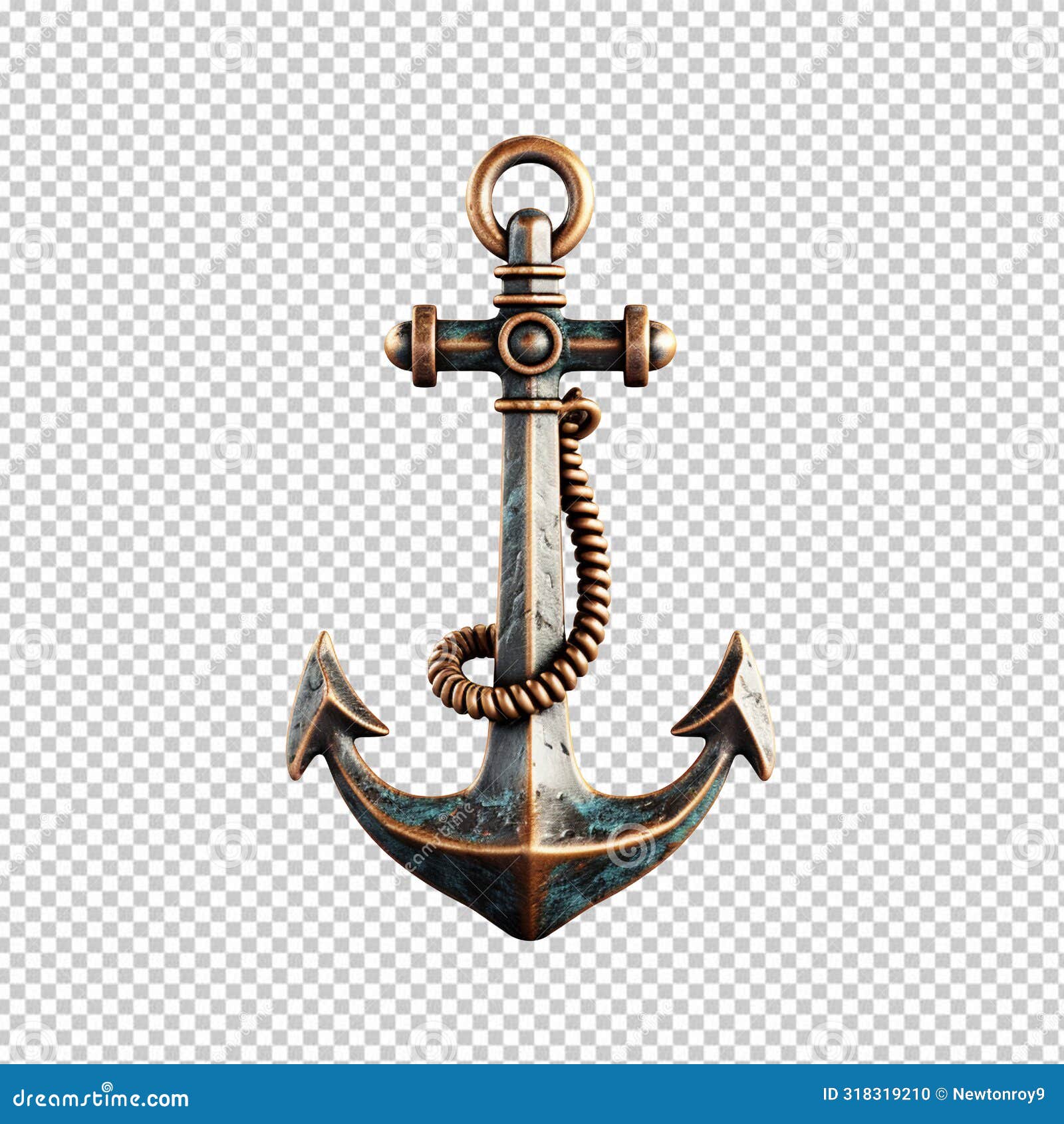 Anchor Isolated on Transparent Background Stock Photo - Illustration of ...