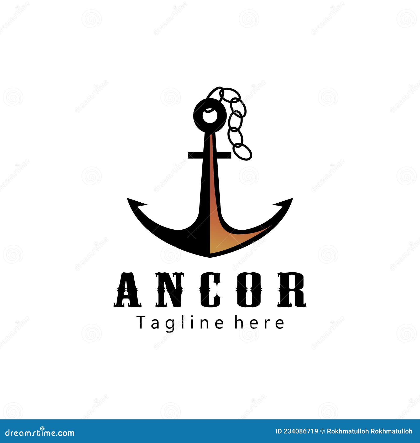 Anchor Logo Creative Illustration Icon Design Template Stock Vector ...