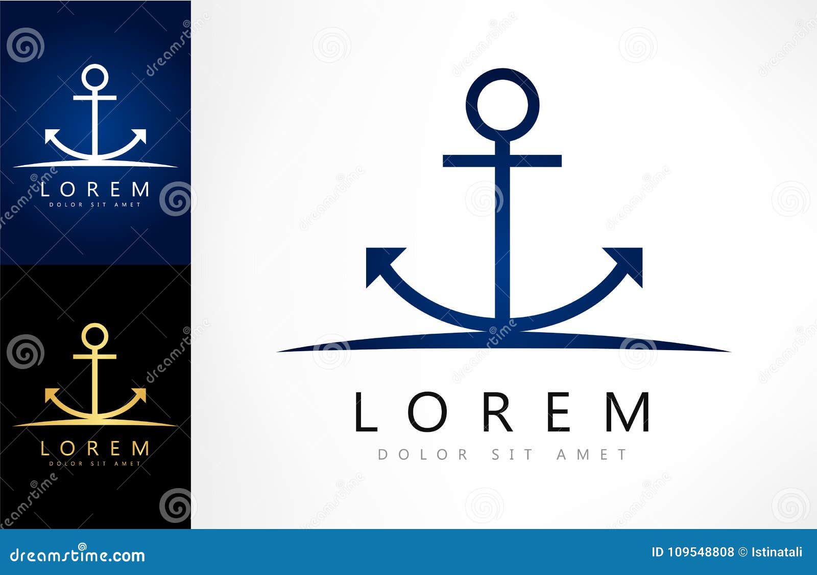 Anchor logo vector stock vector. Illustration of graphic - 109548808