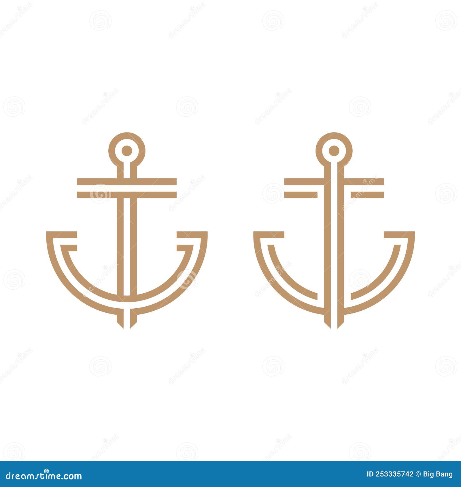 Anchor Logo Icon Design Template Stock Vector - Illustration of cruise ...