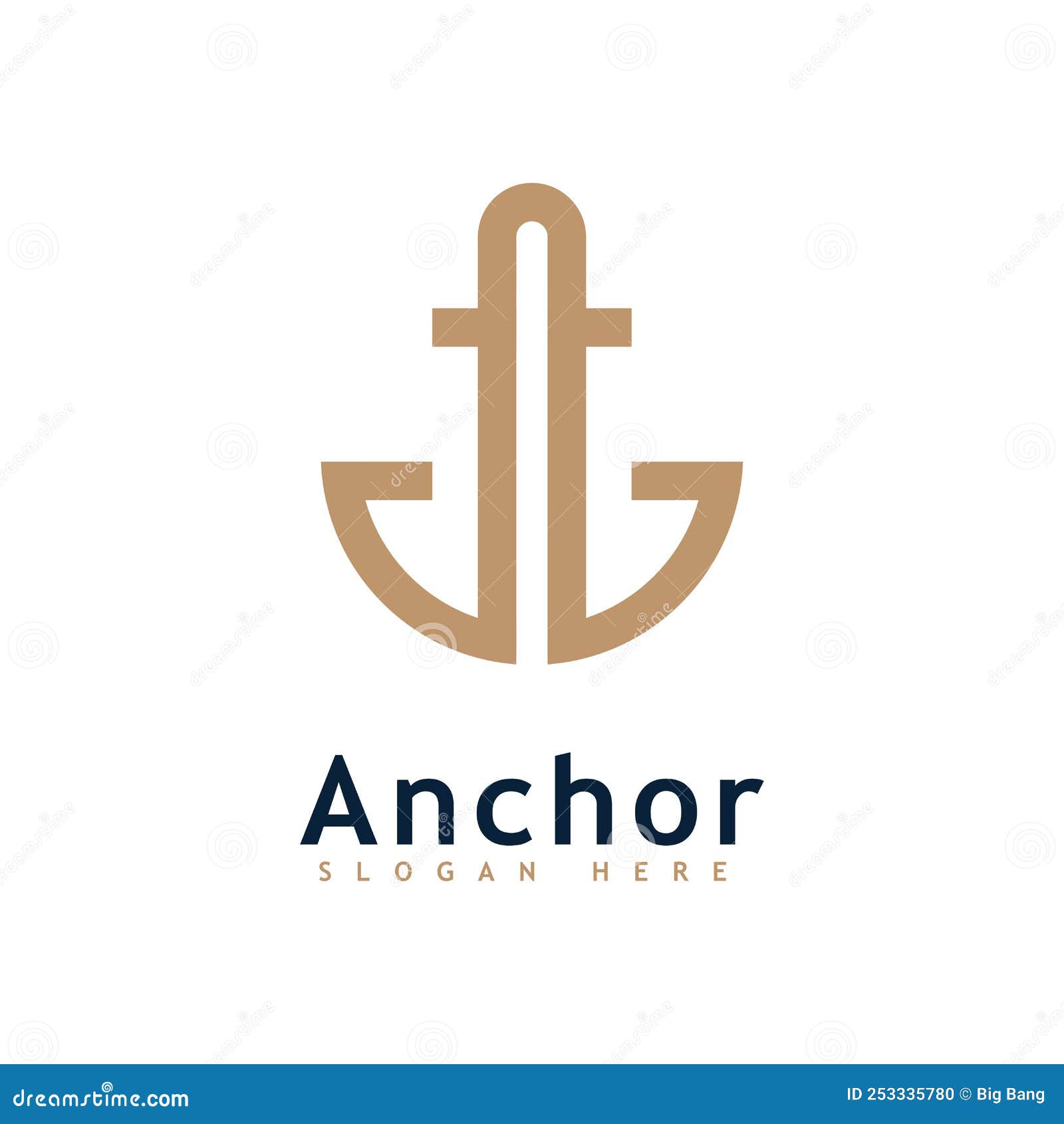 Anchor Logo Icon Design Template Stock Vector - Illustration of marine ...