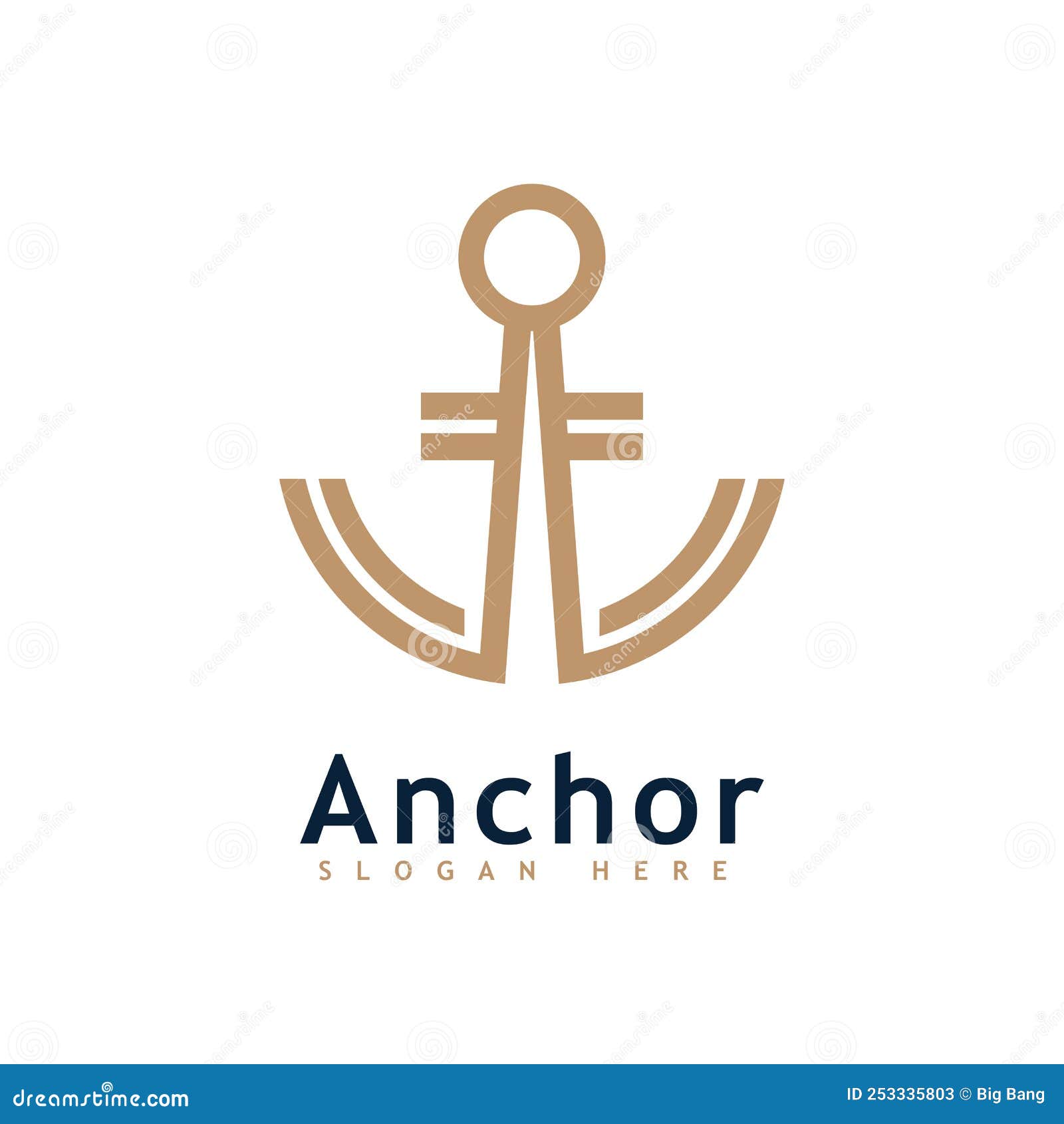 Anchor Logo Icon Design Template Stock Vector - Illustration of ...