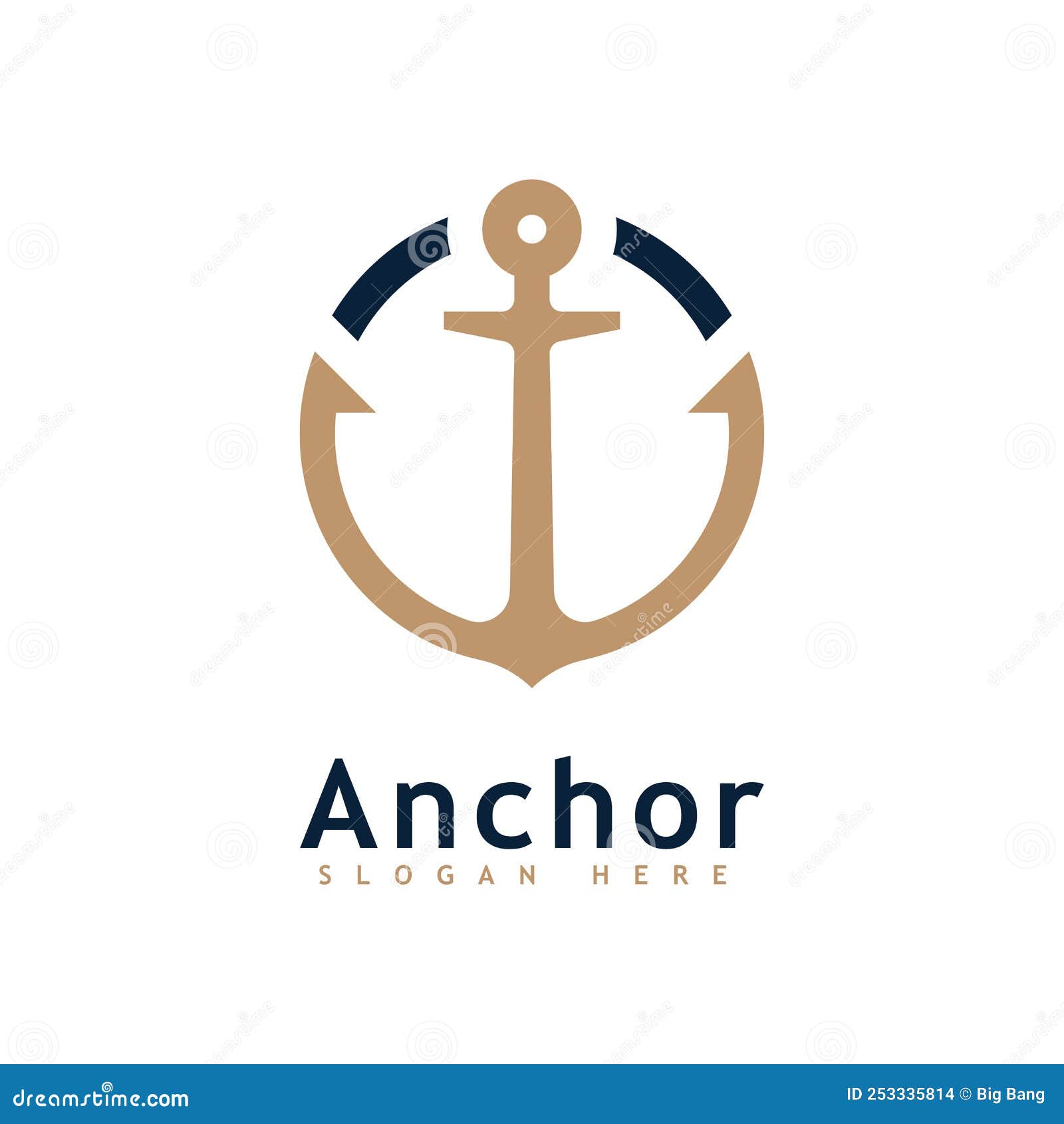 Anchor Logo Icon Design Template Stock Vector - Illustration of vintage ...