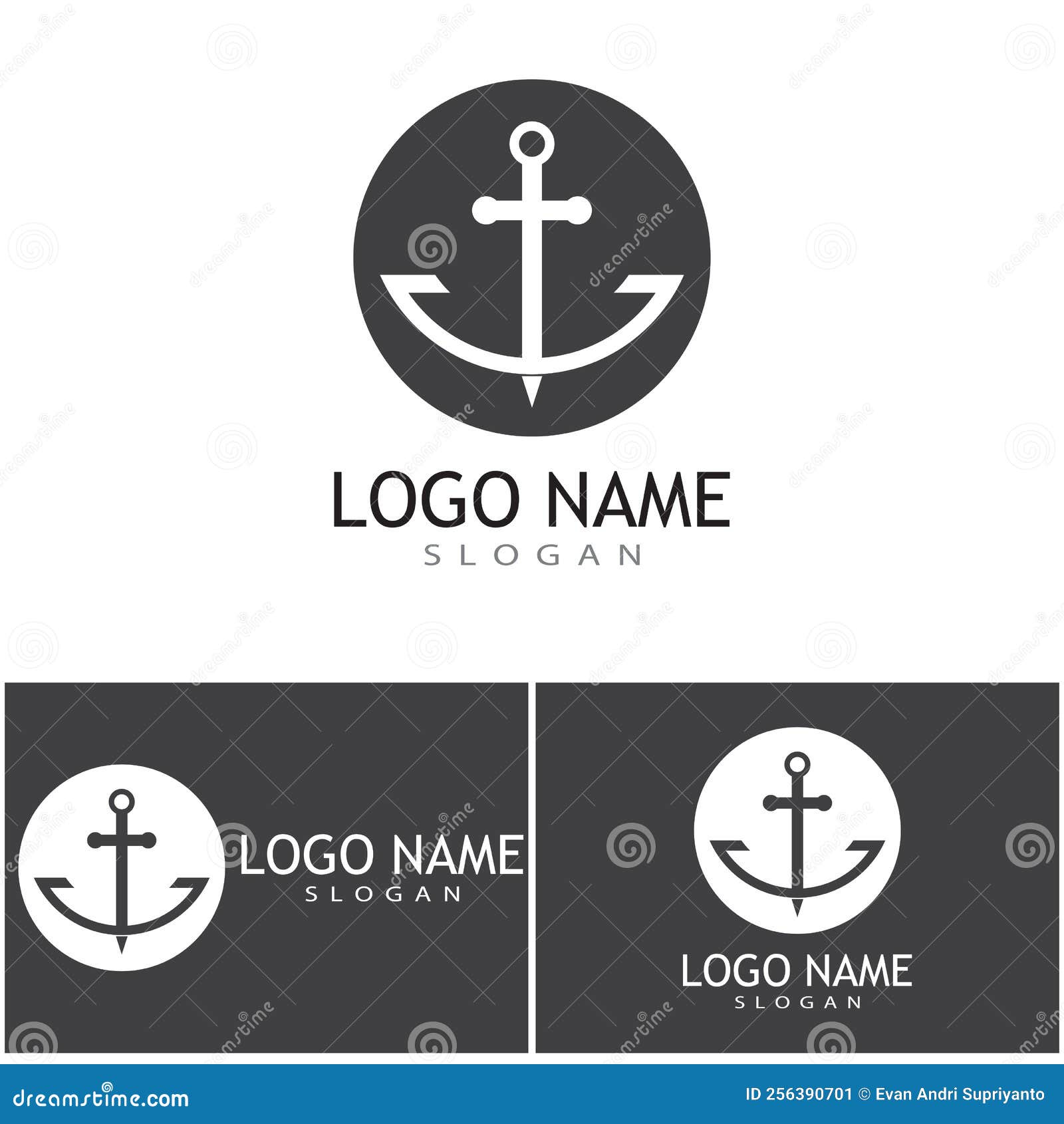 Anchor Logo Template Vector Symbol Design Stock Vector - Illustration ...