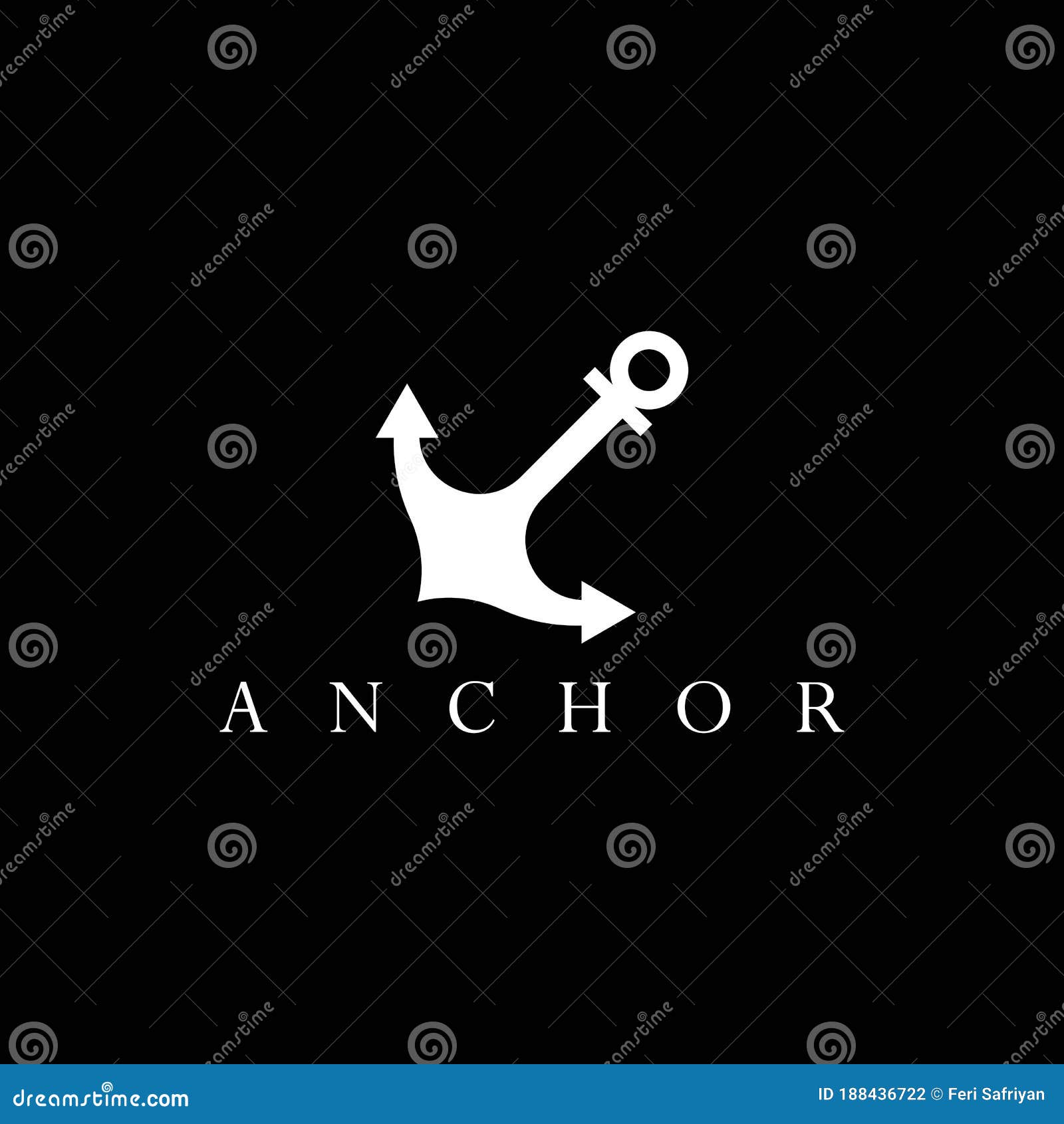 Anchor logo vector icon stock vector. Illustration of icon - 188436722