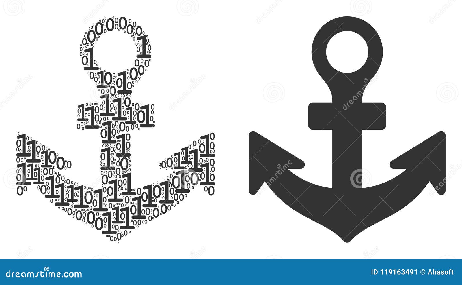 Anchor Mosaic Of Triangles Cartoon Vector | CartoonDealer.com #119923209