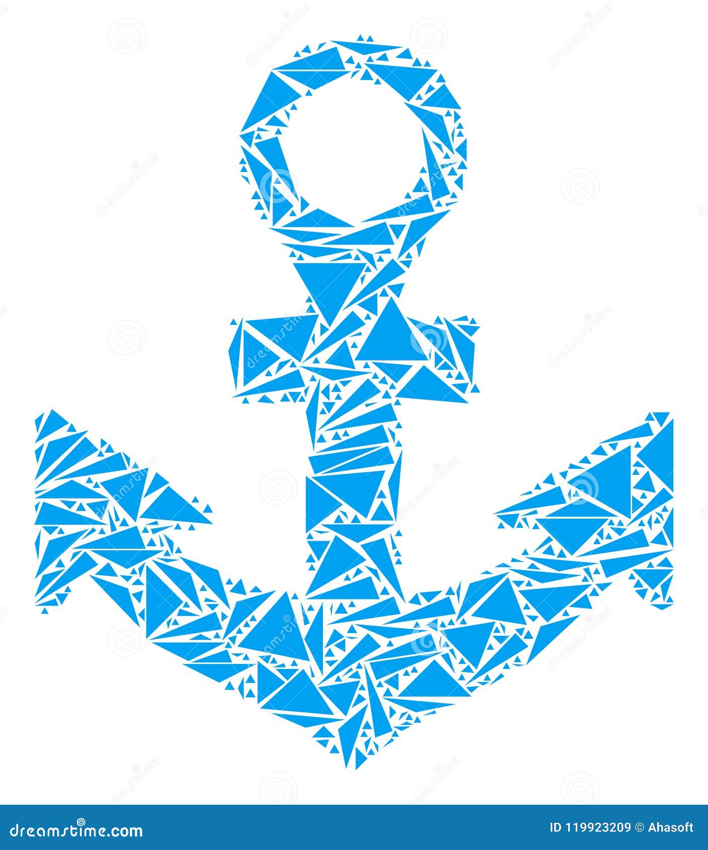 Anchor Mosaic Of Triangles Cartoon Vector | CartoonDealer.com #119923209