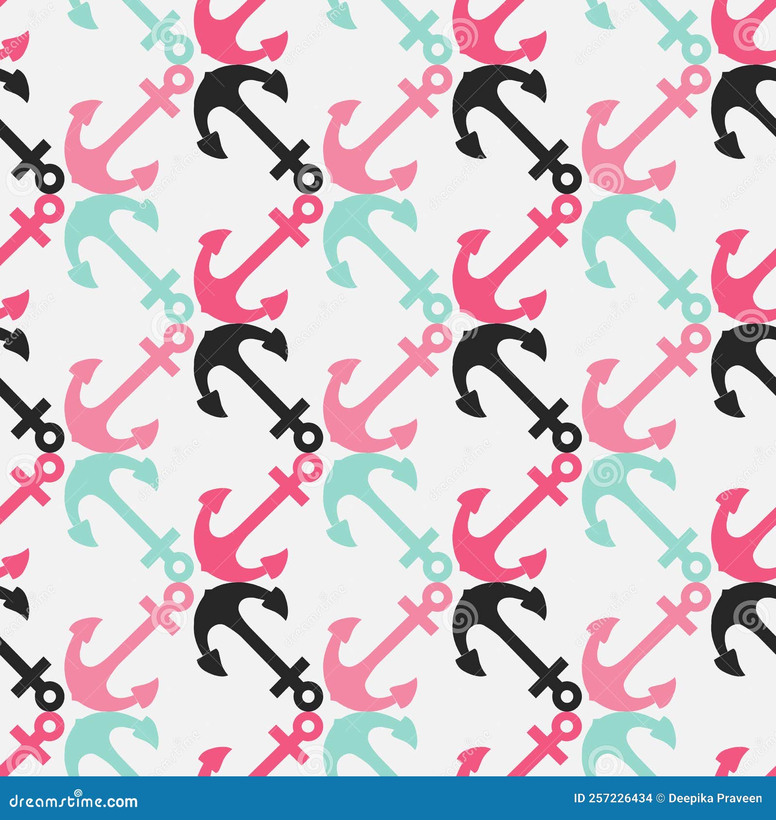 Anchor Nautical Seamless Maritime Repeat Pattern Stock Vector ...
